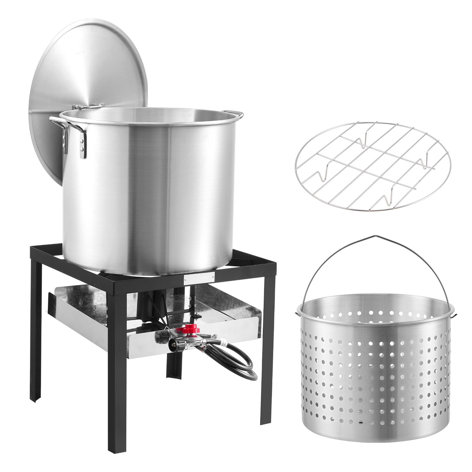 KFFKFF 60 Qt Seafood Cooking Set with Sieve, Exterior Seafood Cook Pot ...