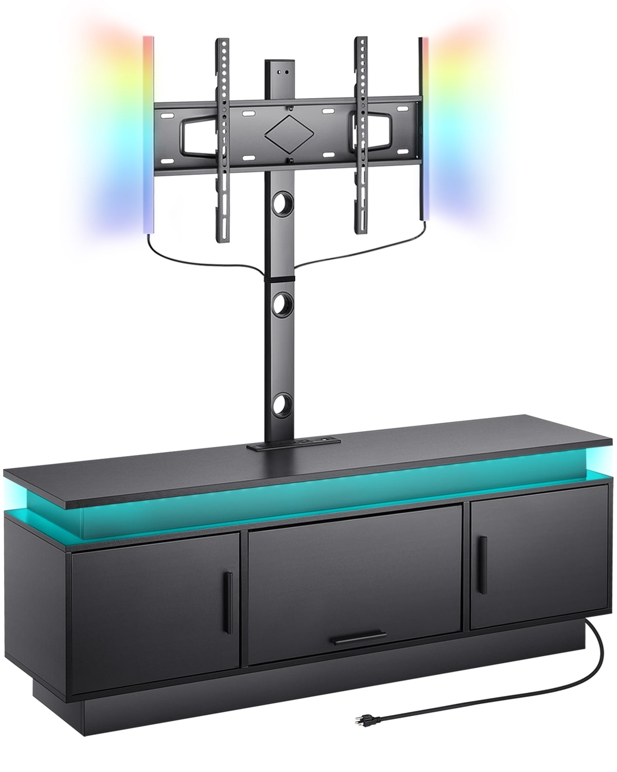 KFFKFF 60" Television Stand Suits 32-75", TV Console with Power Outlet ...