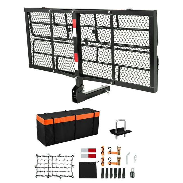 KFFKFF 60" x 24" x 14", Hitch-Mounted Cargo Carrier, 500 lbs Load ...
