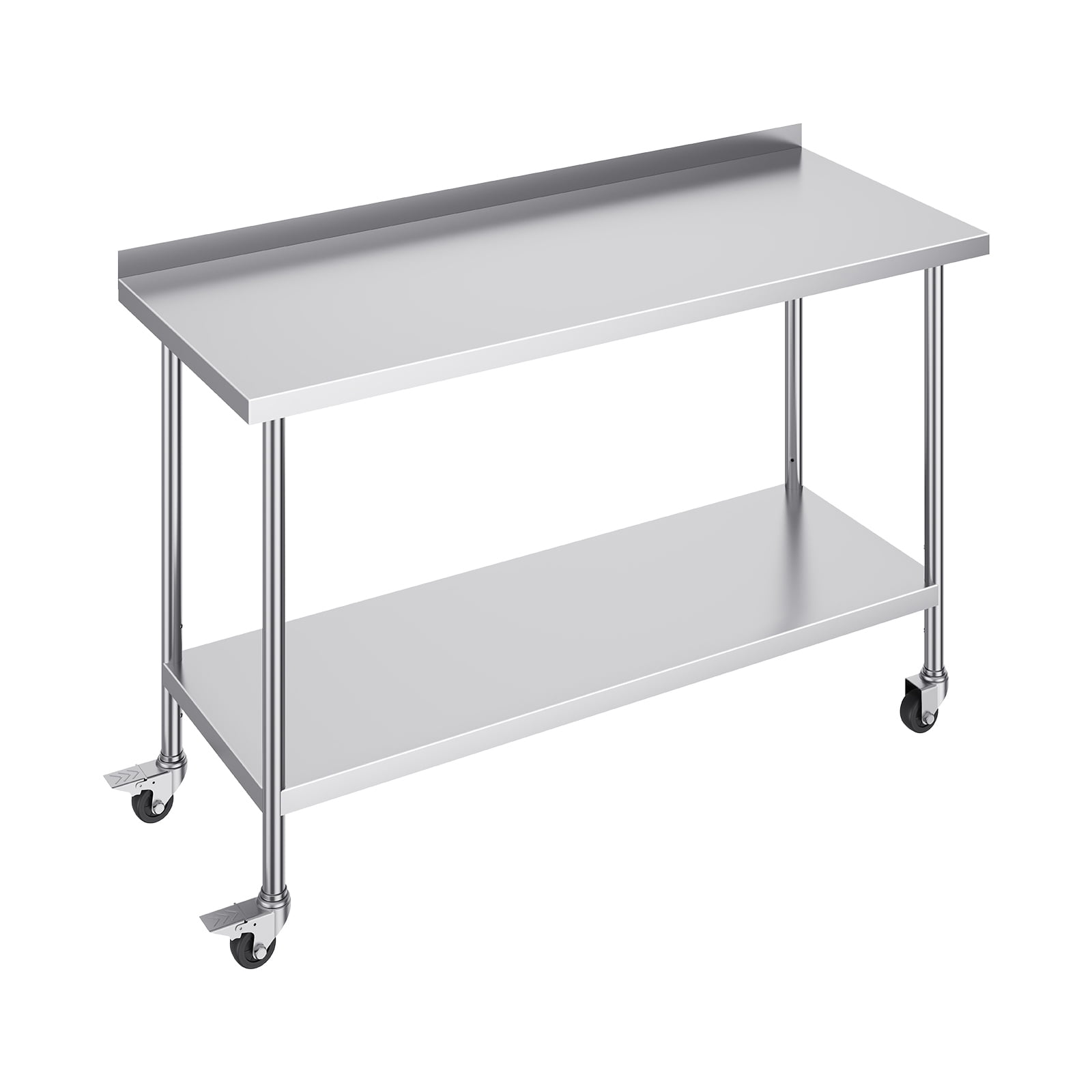 KFFKFF 60"x24"x40" Stainless Steel Work Table, Commercial Kitchen Prep ...