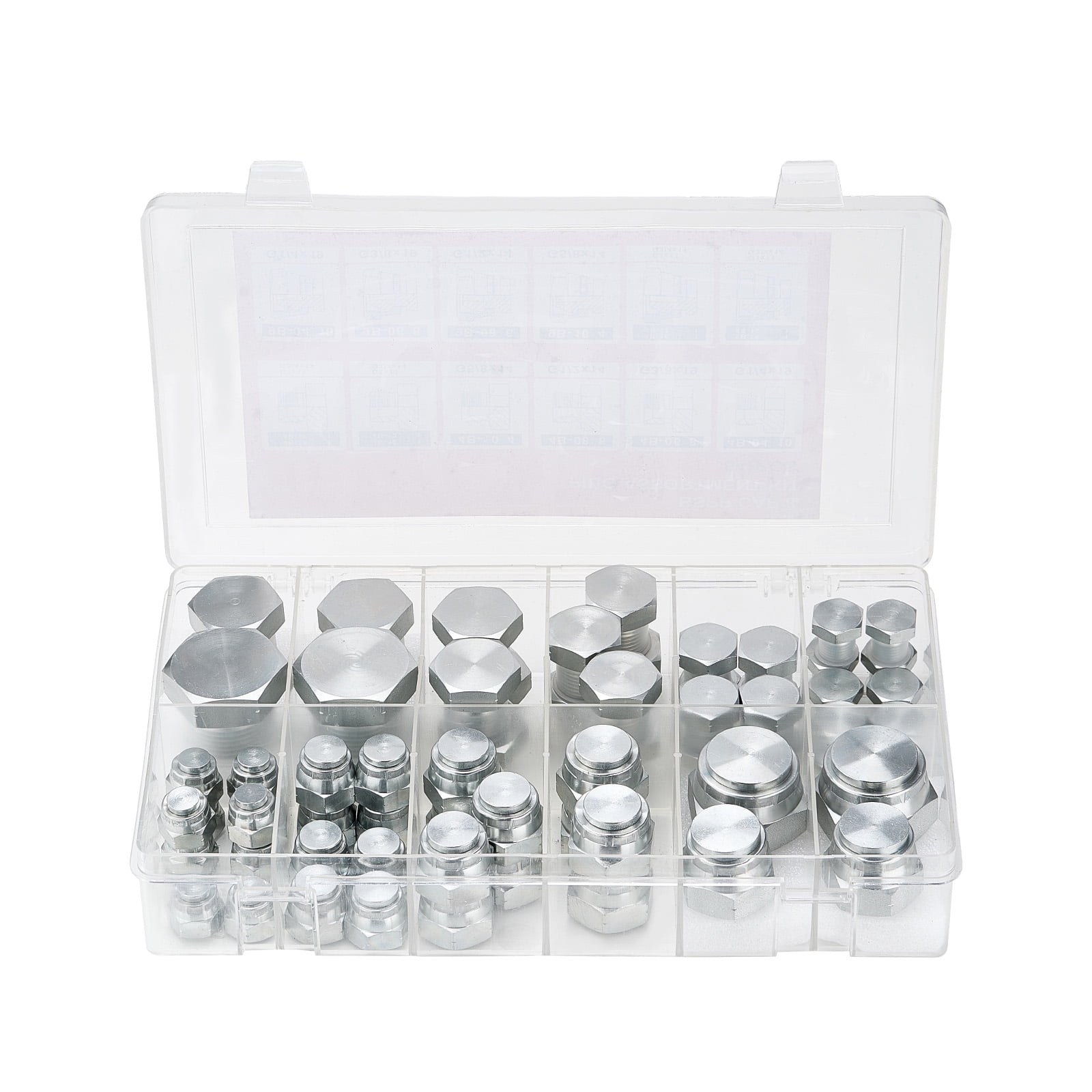 KFFKFF 64 Piece BSPP Hydraulic Connectors, Hydraulic Seal and Connector ...