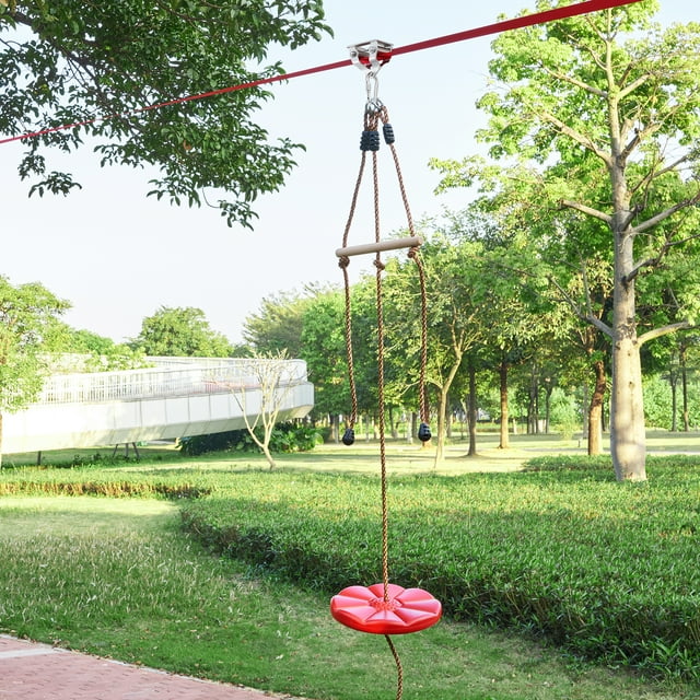 KFFKFF 65ft Zipline Kit for Kids and Adults, Slackers Zipline up to 500 ...