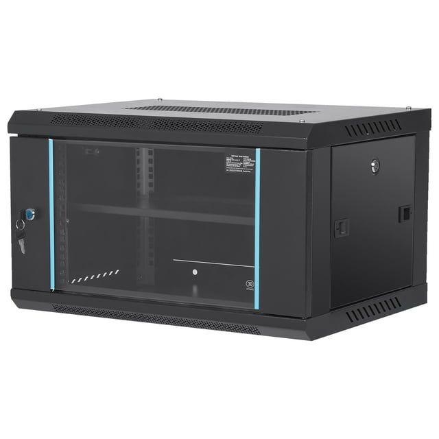 KFFKFF 6U Wall-Mounted Network Server Cabinet, 15.5'' in Depth ...