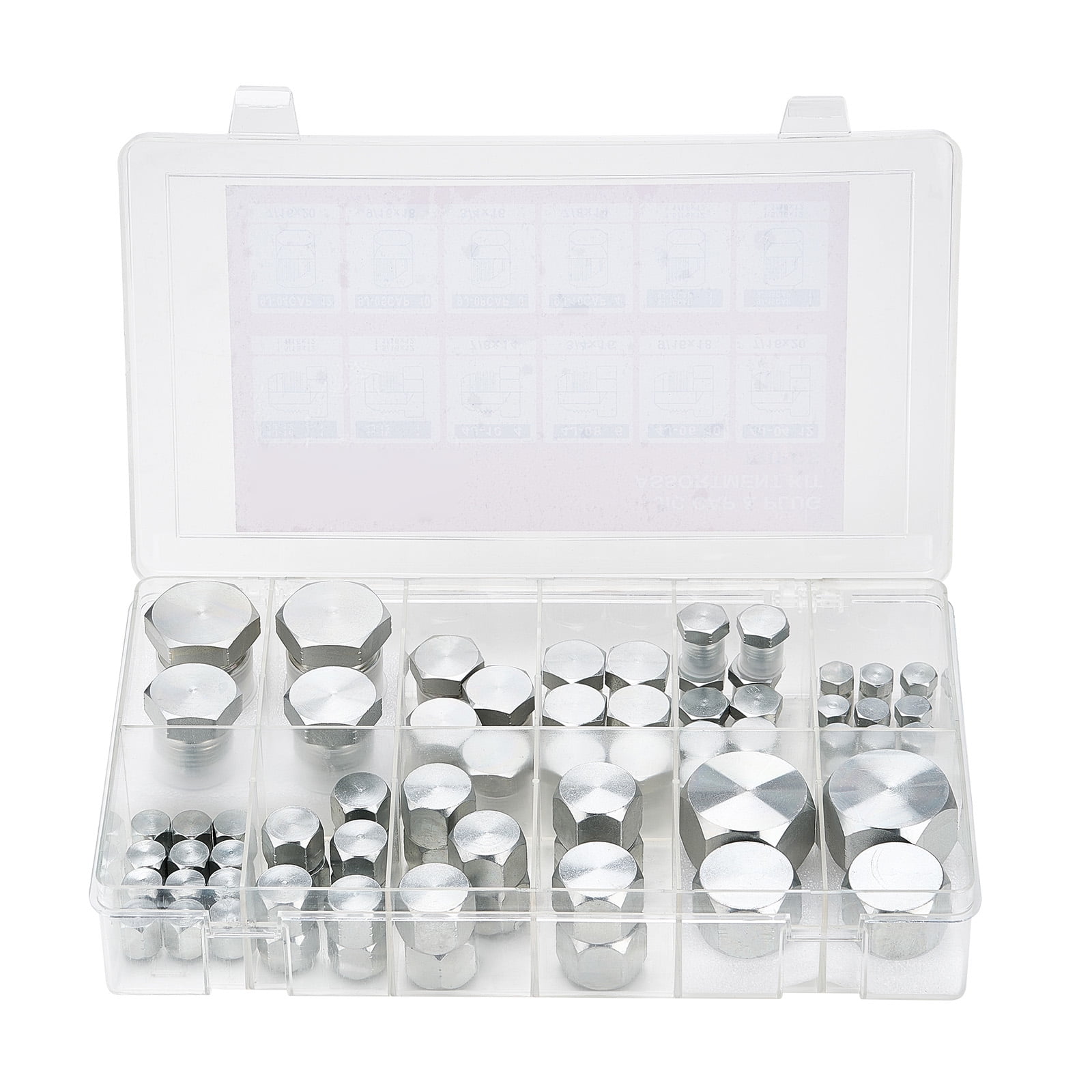 KFFKFF 72 Piece JIC Hydraulic Attachments, Robust Commercial Hydraulic ...