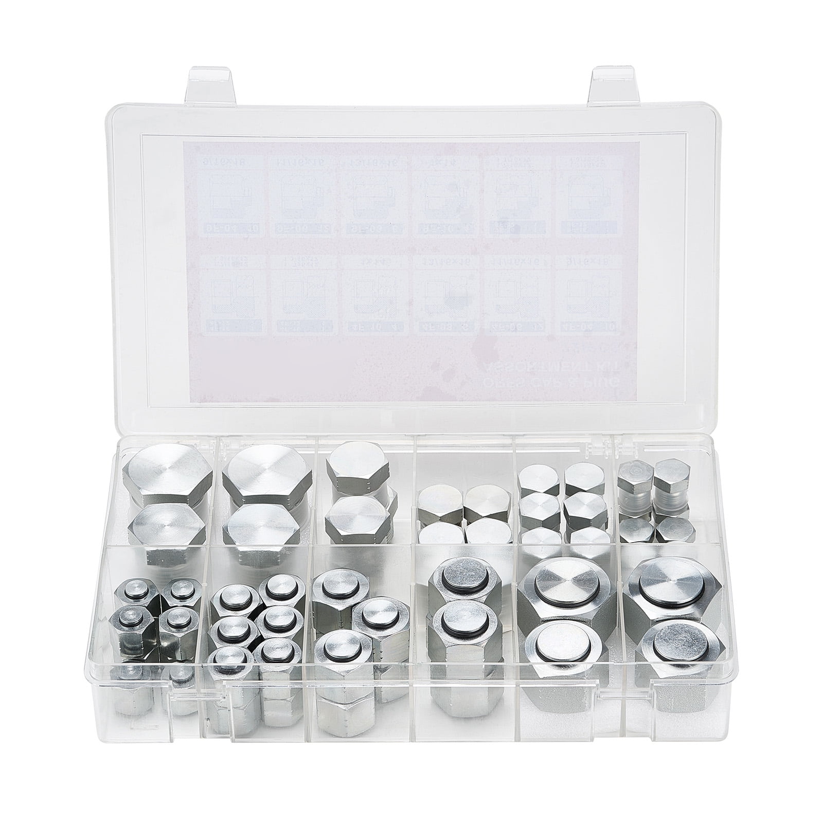 KFFKFF 72 Piece ORFS Hydraulic Connectors, O-Ring Face Seal Accessory ...