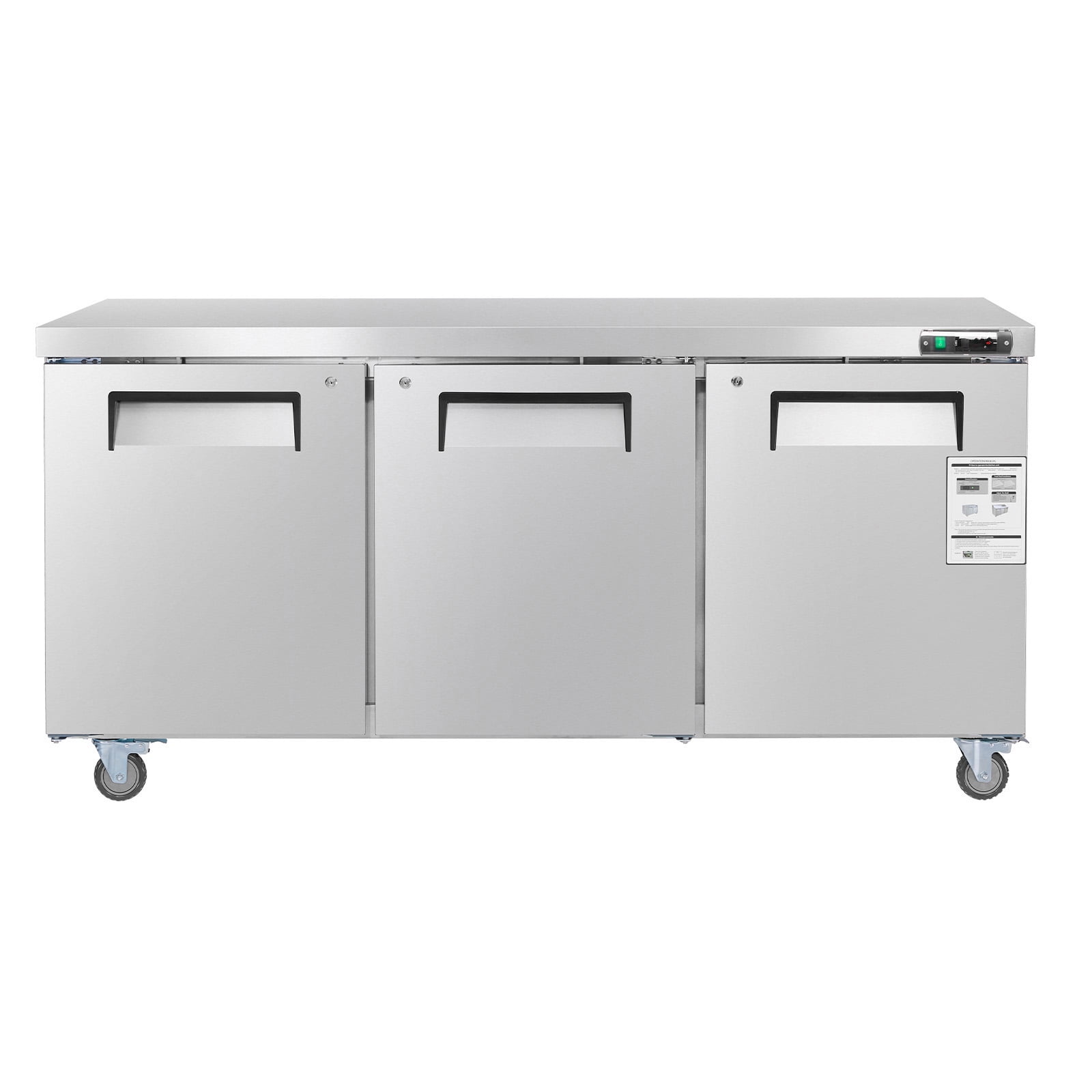 KFFKFF 72" W Commercial Freezer, 17.7 Cu.Ft Undercounter Freezing Unit ...