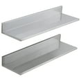 KFFKFF 8.6" x 30" Stainless Steel Rack, Wall-Attachable Shelf with Rear ...