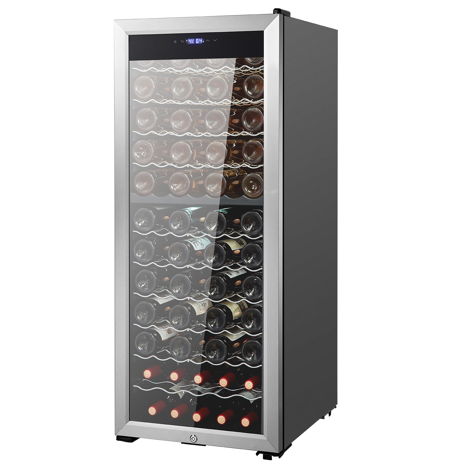 KFFKFF 80-Capacity Wine Refrigerator, Dual Zone Temperature Control ...
