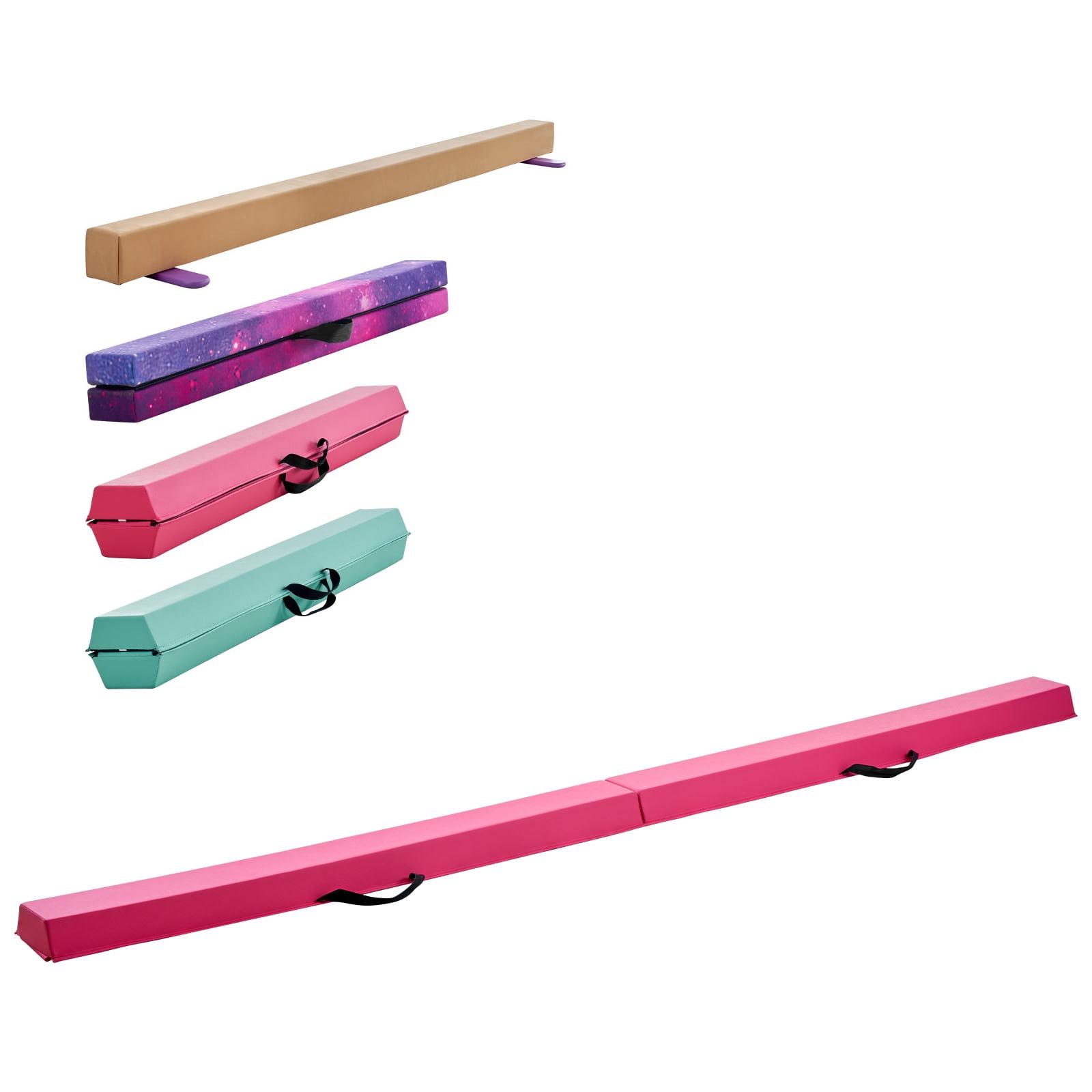KFFKFF 8FT Folding Gymnastics Balance Beam for Kids, 200LBS Stable ...