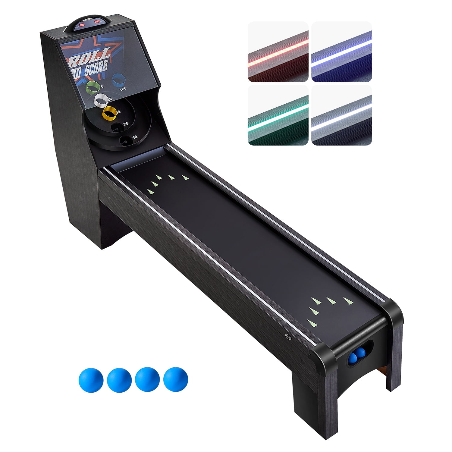 KFFKFF 9' Scoring and Rolling Traditional Arcade Game Table, Featuring ...