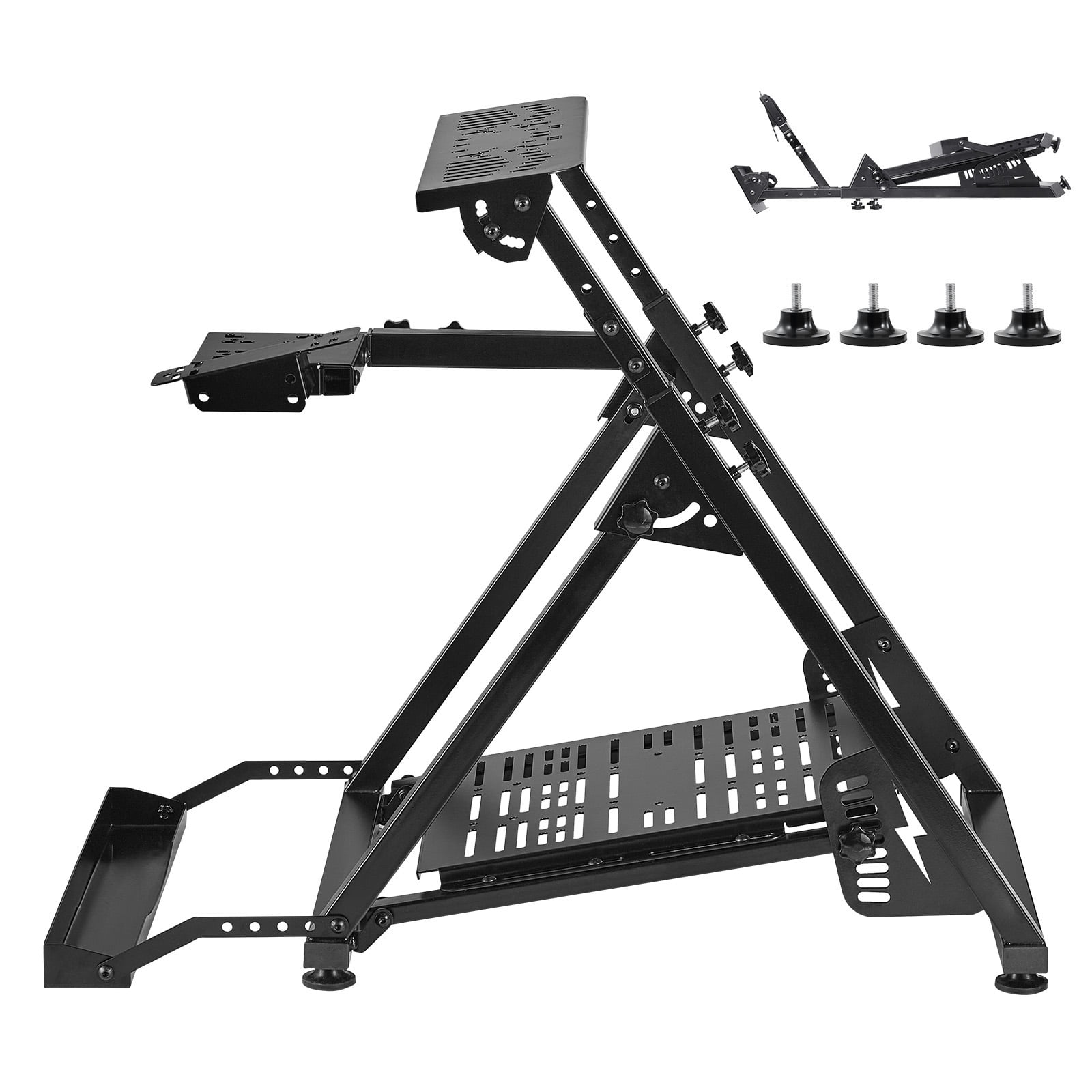 KFFKFF Adjustable & Foldable Racing Wheel Stand for Gaming Simulators ...