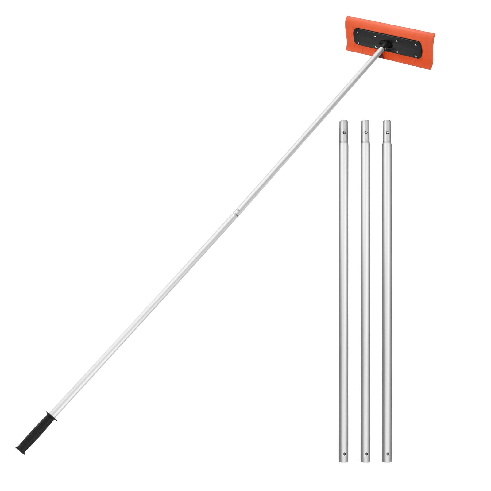 KFFKFF Adjustable Snow Roof Rake with Foam Blade, 7.3-18.4 ft ...