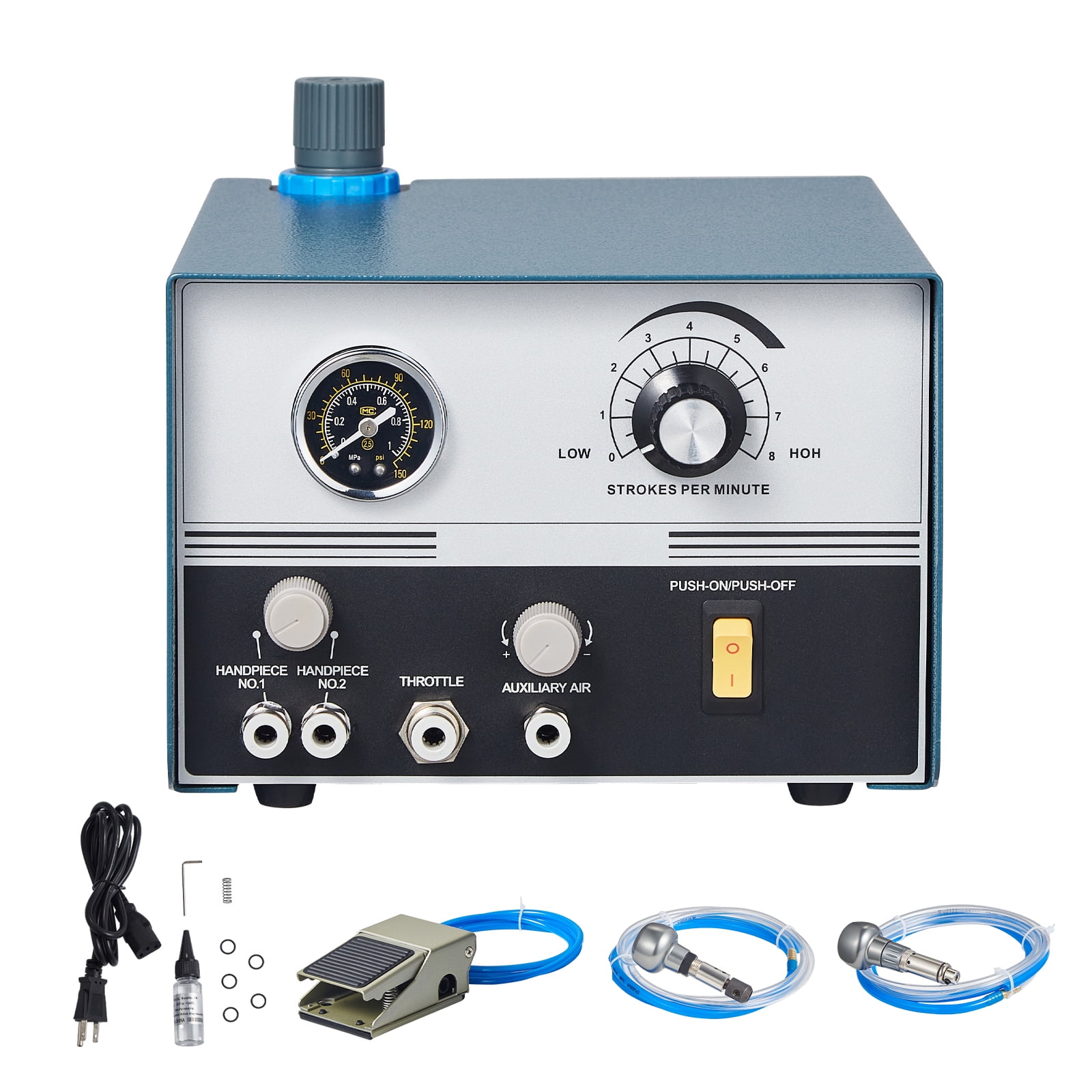 KFFKFF Air-Driven Gemstone Etcher, 1200-6000 RPM Modifiable, 60W Two ...