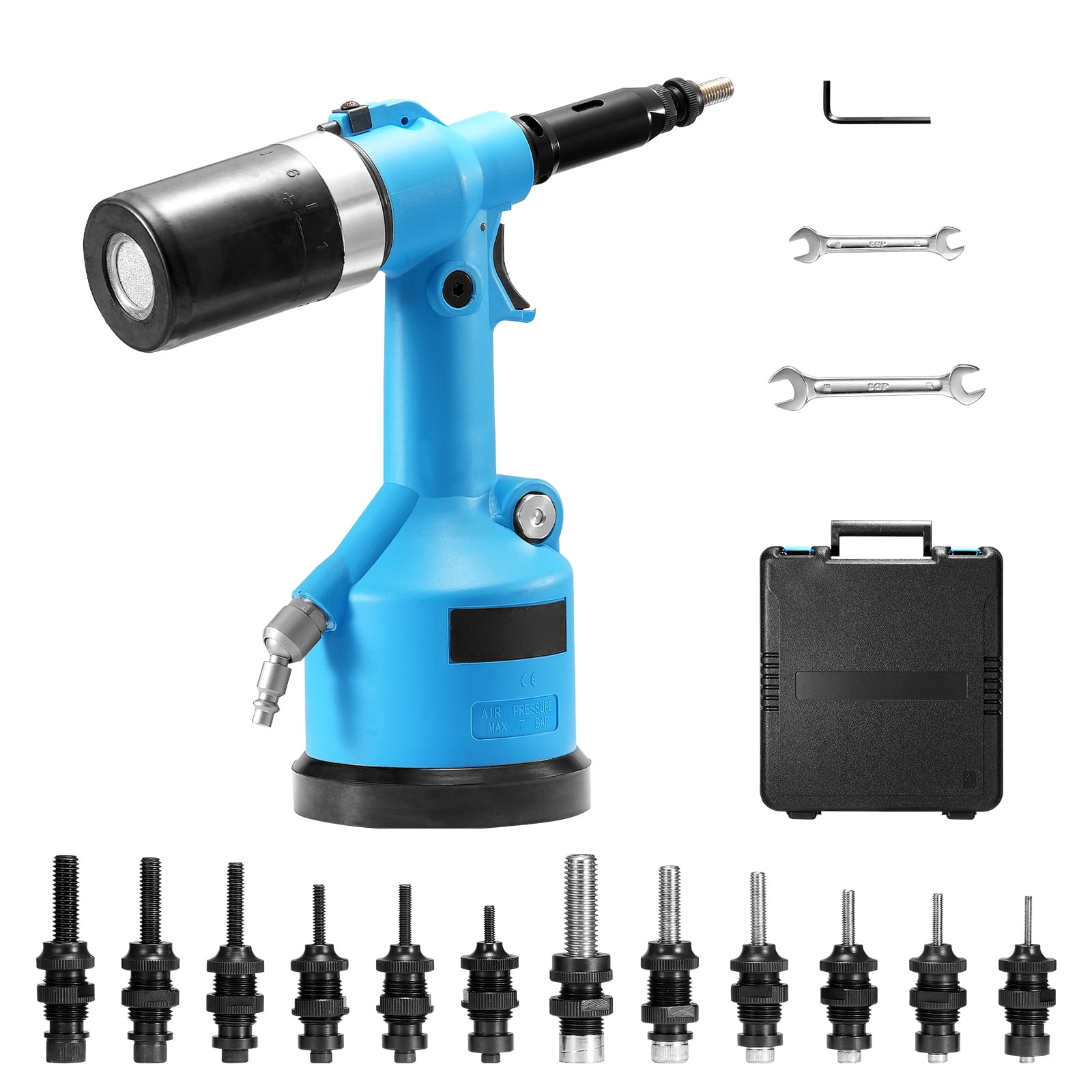 KFFKFF Air Riveter Kit, Pneumatic Hydraulic Rivet Gun, 20.2KN Force ...