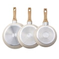 KFFKFF Aluminum Frying Pan Set, Nonstick Ceramic Skillets, 3 Sizes (8 ...