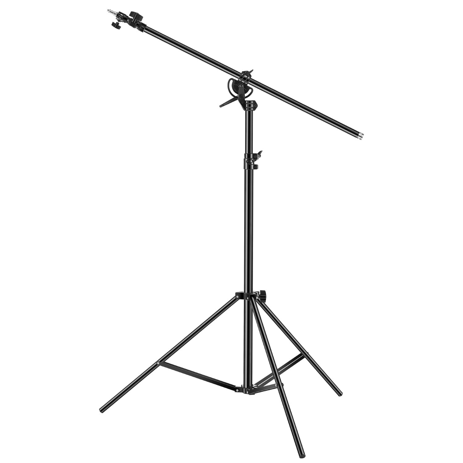 KFFKFF Aluminum Light Stand with Air Cushioning, Extendable to 12.8 ft ...