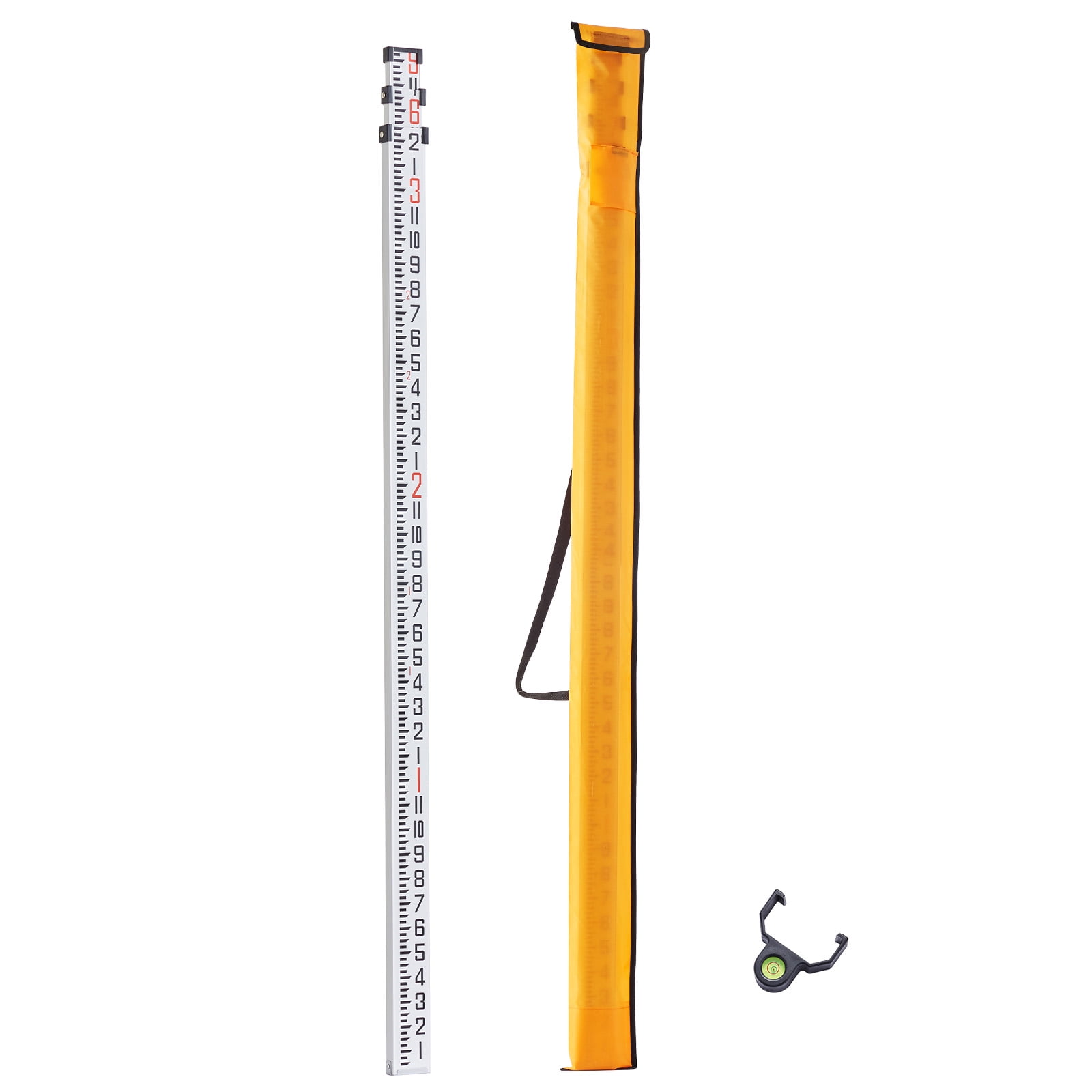KFFKFF Aluminum Measuring Stick, 9-Ft/8ths, 3-Part Telescopic Rod, Dual ...