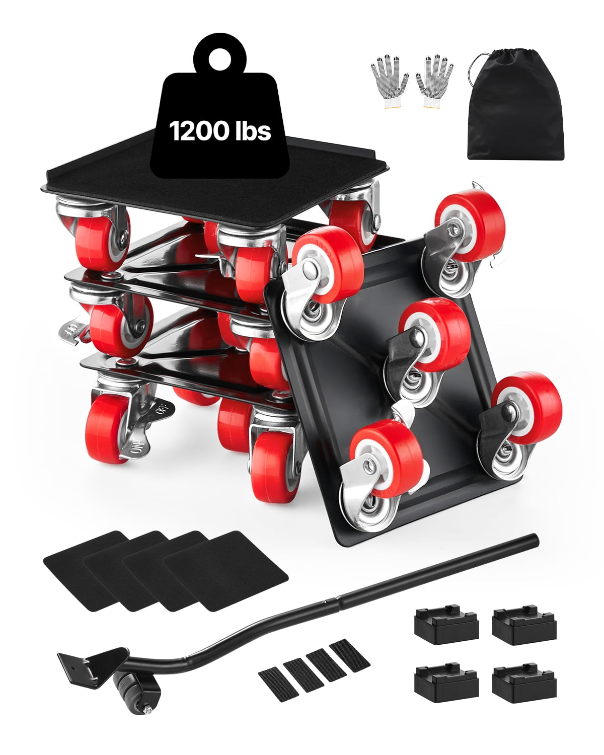 KFFKFF Appliance Dolly, Supports up to 1200 lbs, Robust Appliance ...