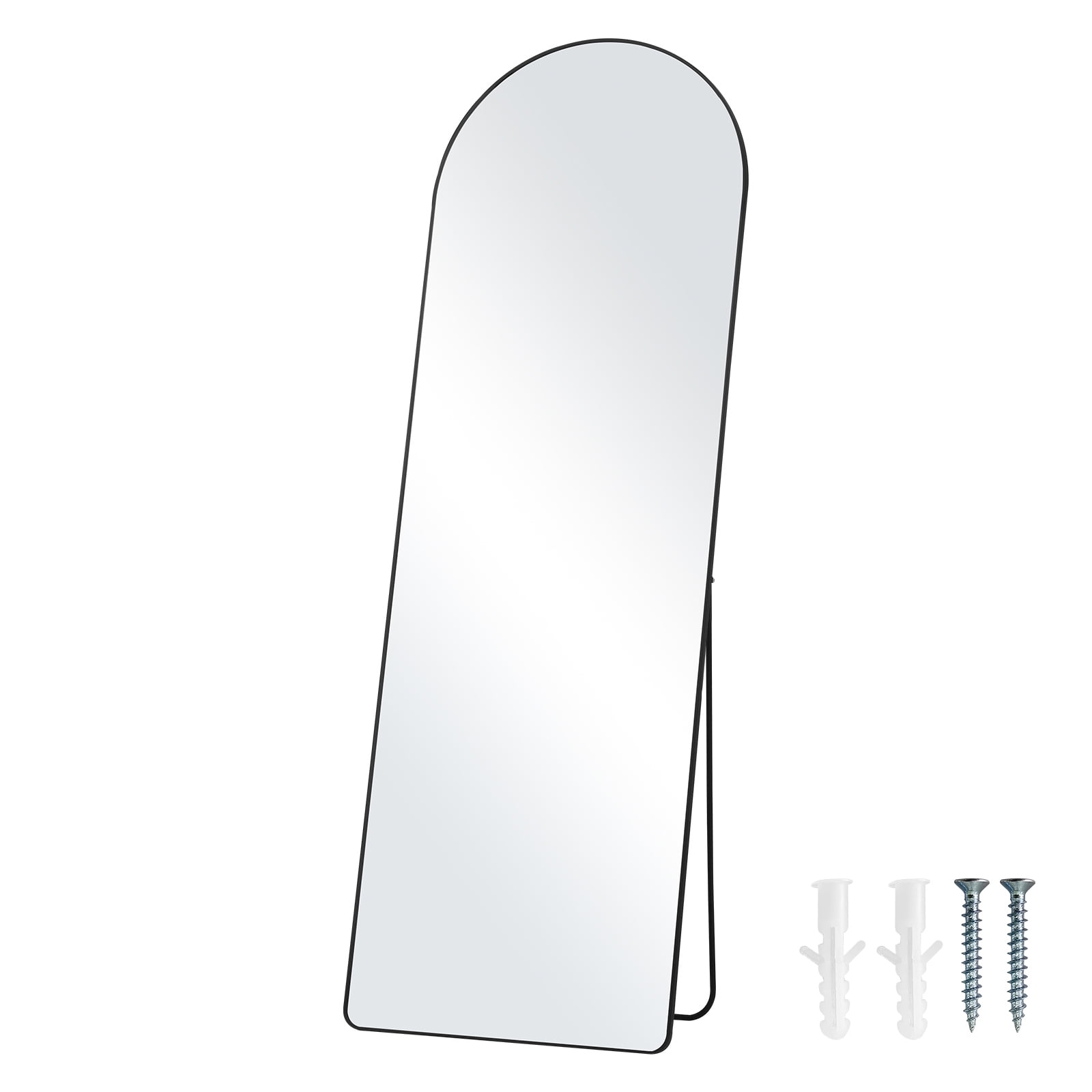 KFFKFF Arched Full Length Mirror 65'' x 22'' Full Body Mirror Standing ...