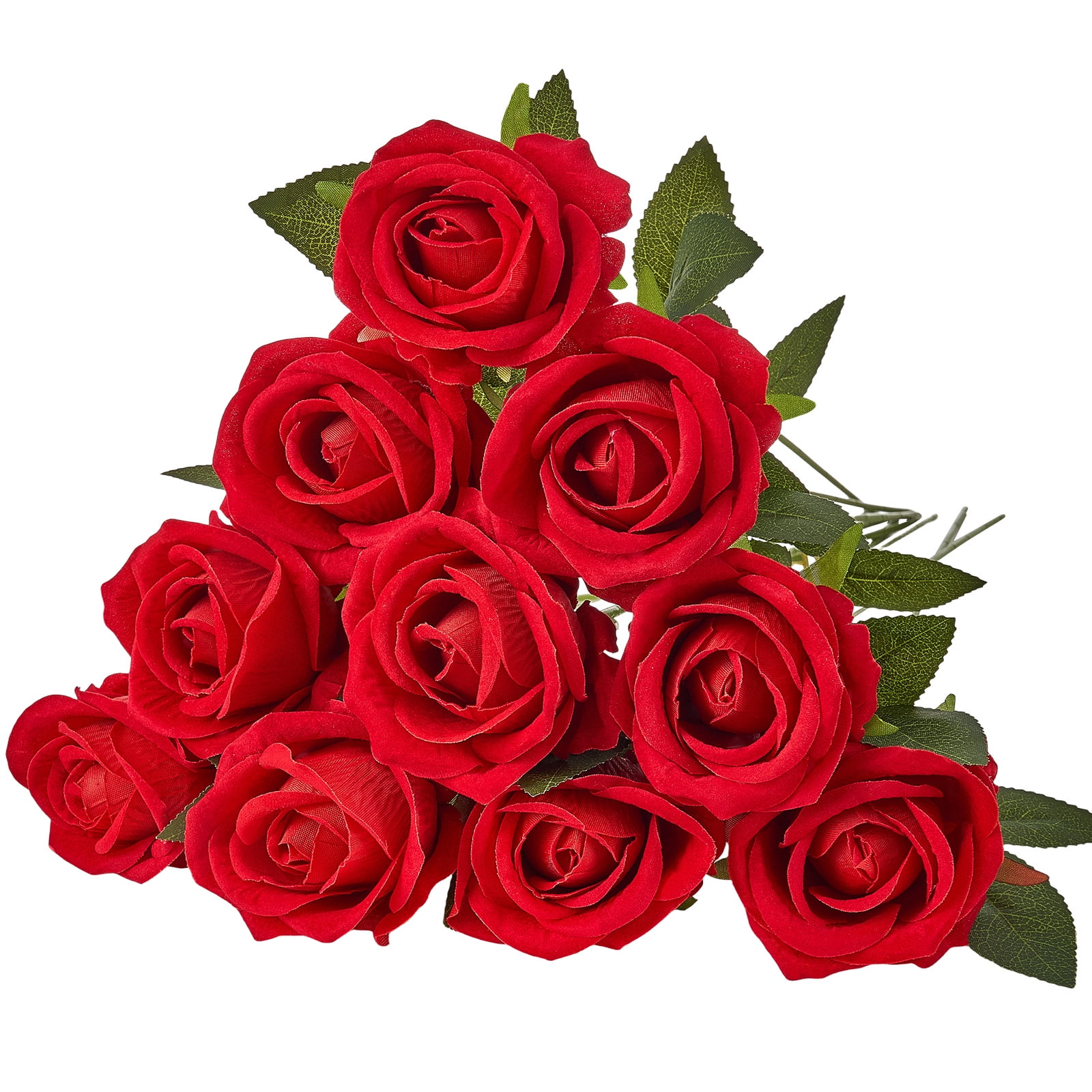 KFFKFF Artificial Red Foam Roses, 60 Pieces of Realistic Fake Flowers ...
