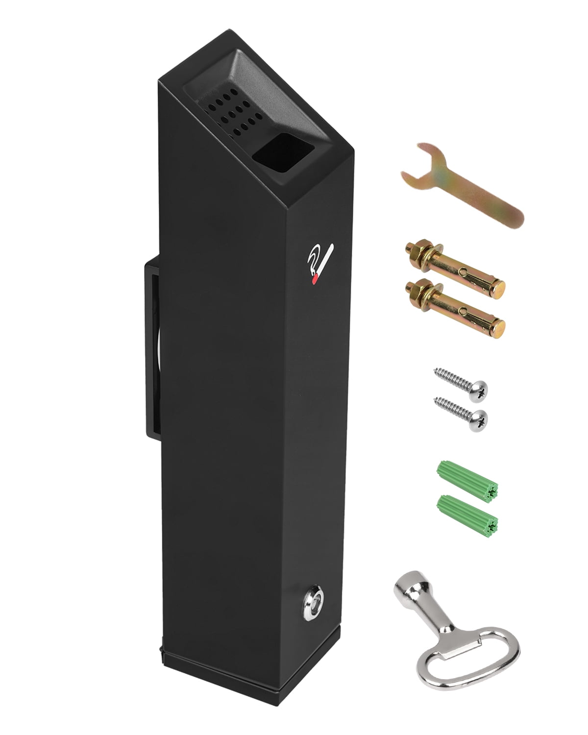 KFFKFF Ashtray Bin, Cubic Stainless Steel Design, Wall Attachable and ...
