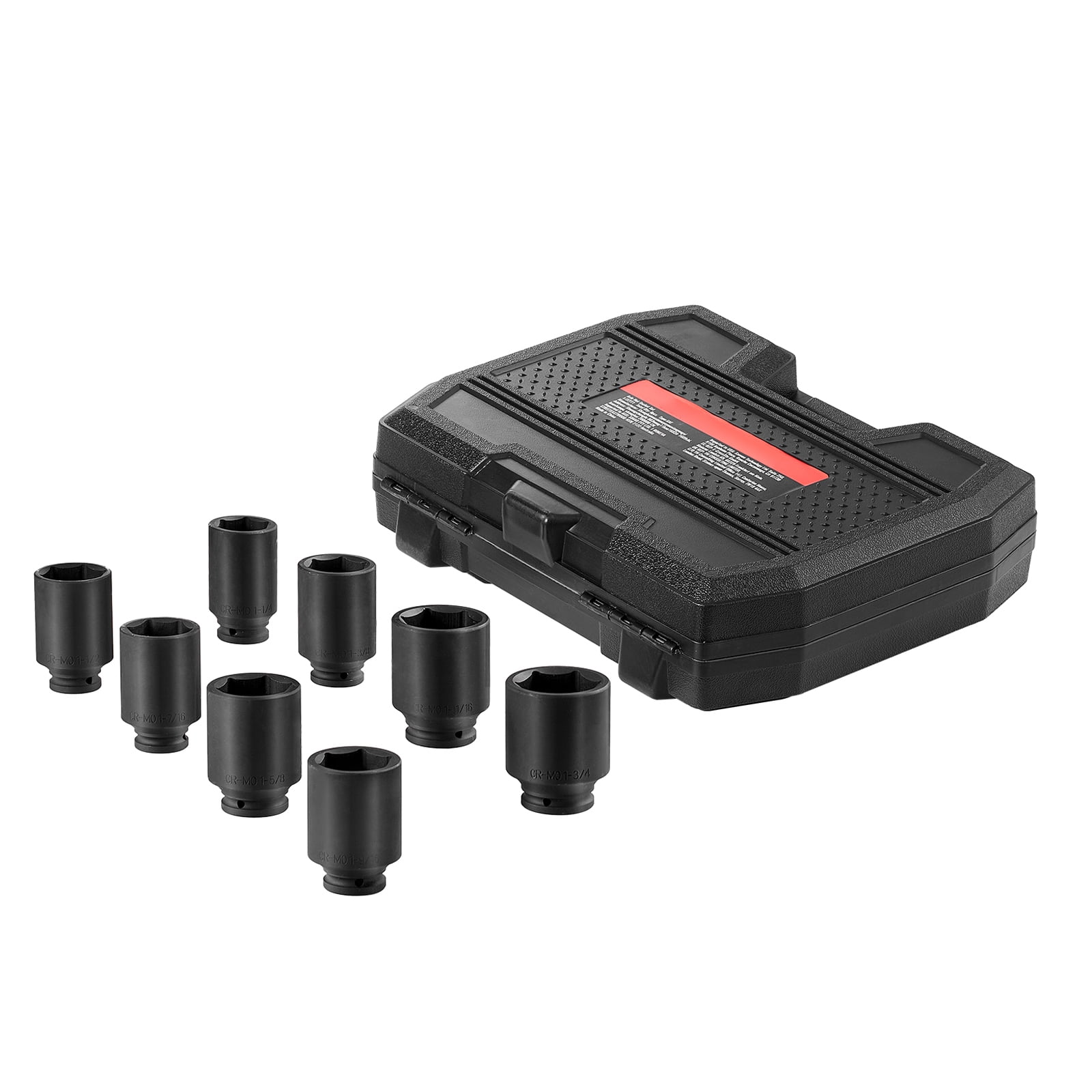KFFKFF Axle Nut Socket Collection, 3/4" Drive Deep 6-Point, 8-Pcs SAE ...