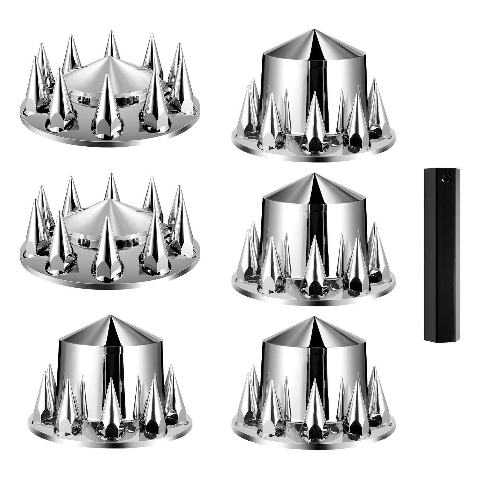 KFFKFF Axle Wheel Shields, Axle Cover with Spikes for Large Trucks, ABS ...