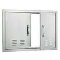 KFFKFF Barbecue Access Door, 30W x 21H Inch Dual Exterior Kitchen Entry ...