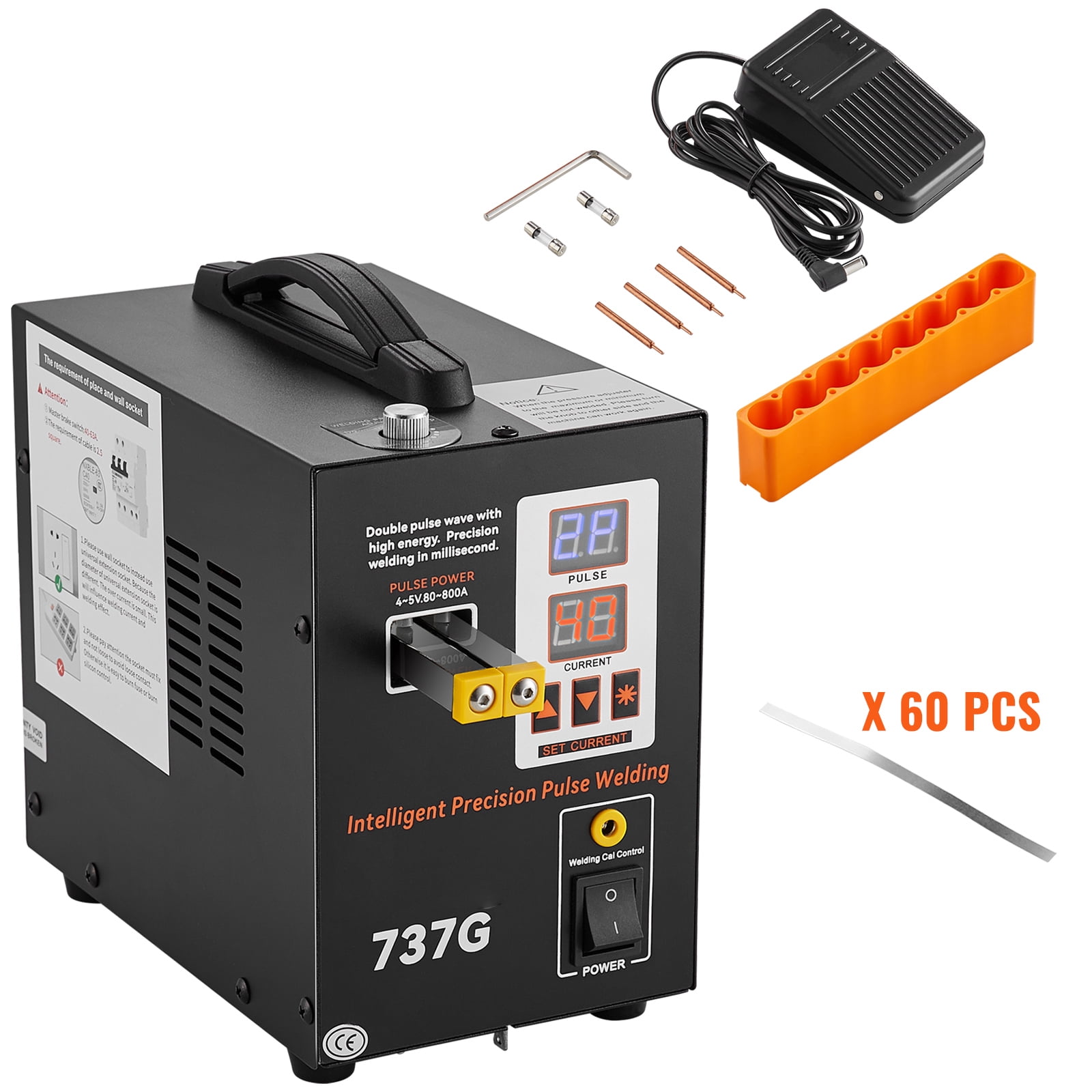 KFFKFF Battery Spot Welder, 737G Impulse Joining Device, Compact High ...
