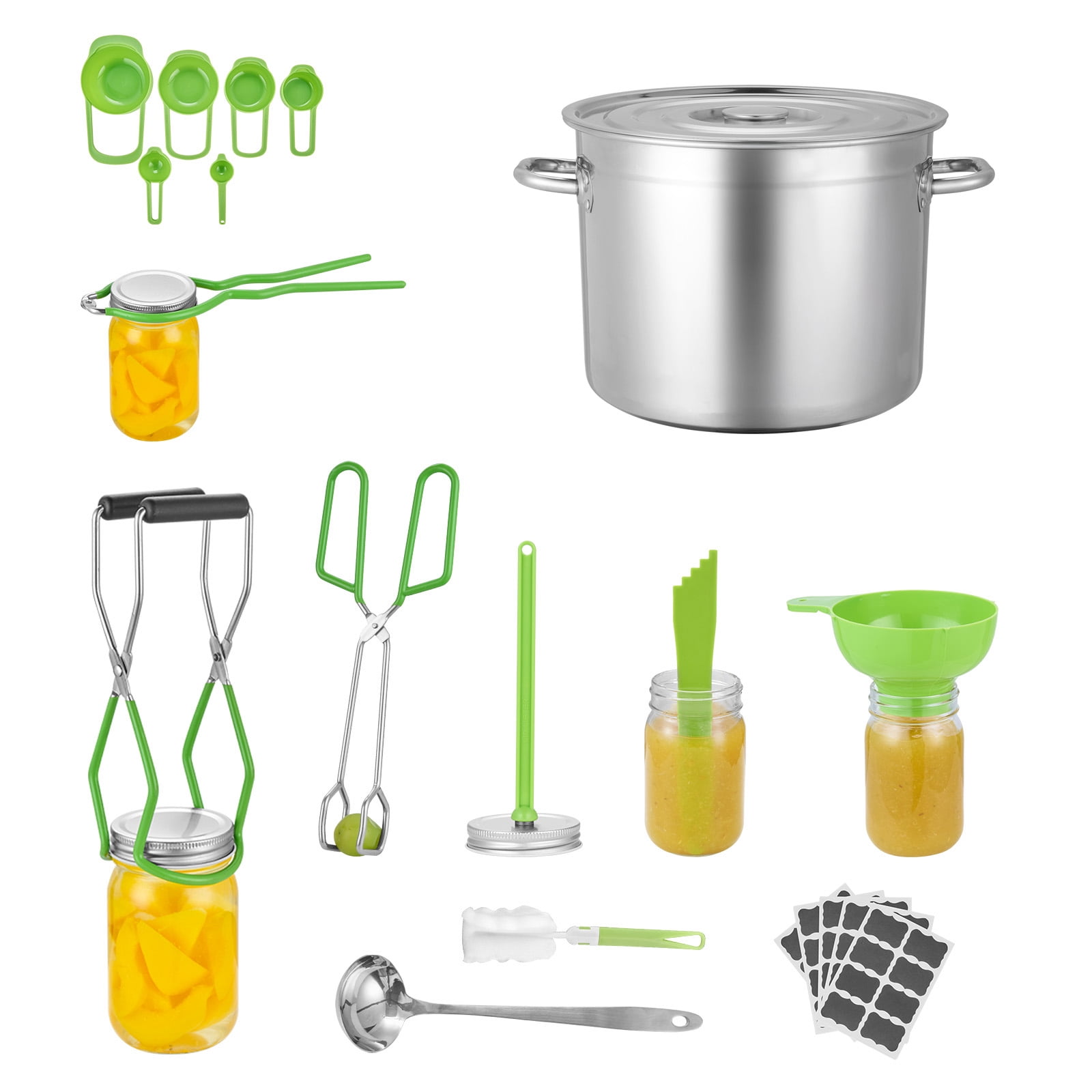 KFFKFF Beginner's Canning Equipment Set, 11-Piece Stainless Steel Water ...