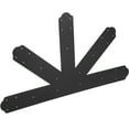 KFFKFF Black Powder-Coated Steel Gable Plate, 12:12 Pitch Truss Bracket ...