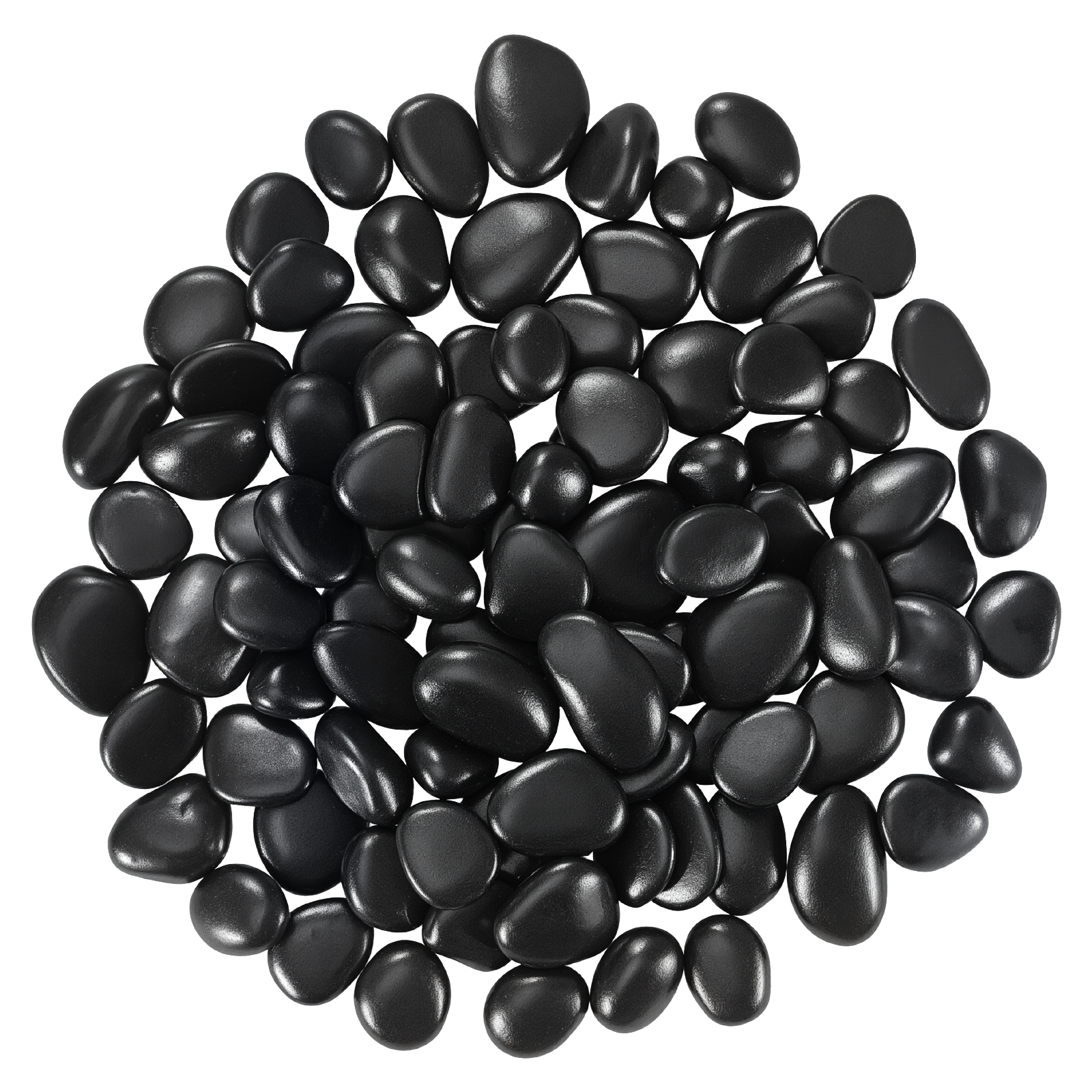 KFFKFF Black River Rocks, 1-2 inch 15 lbs, Smooth Polished Natural ...