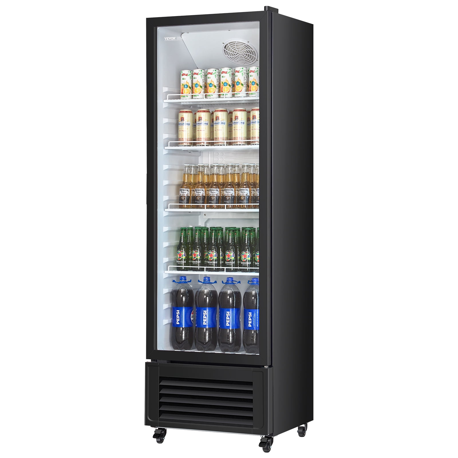 KFFKFF Commercial Merchandiser Refrigerator Single Glass Door 11.47Cu ...