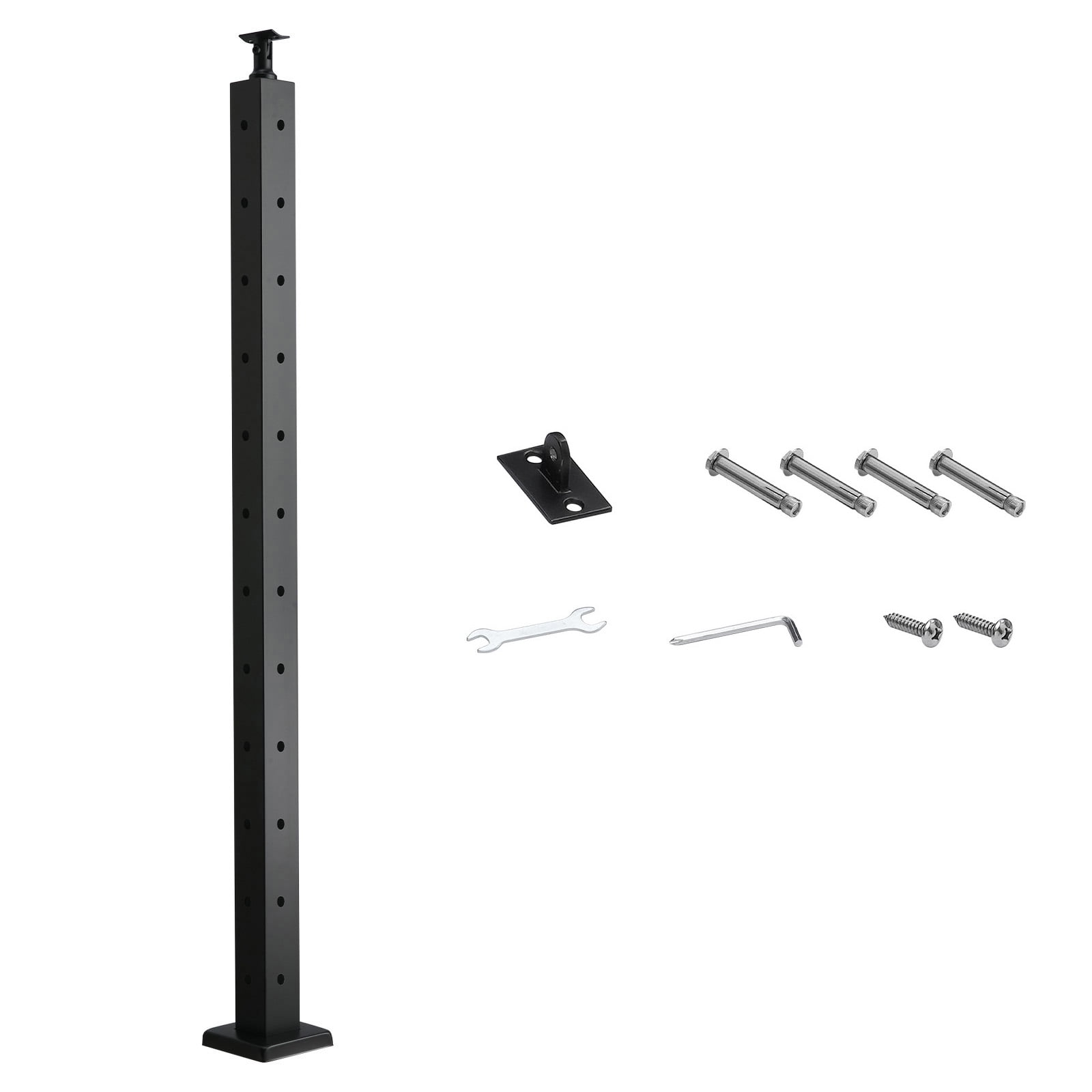 KFFKFF Cable Railing Post, 42x2x2 Inch Corner Post, featuring L-Shaped ...