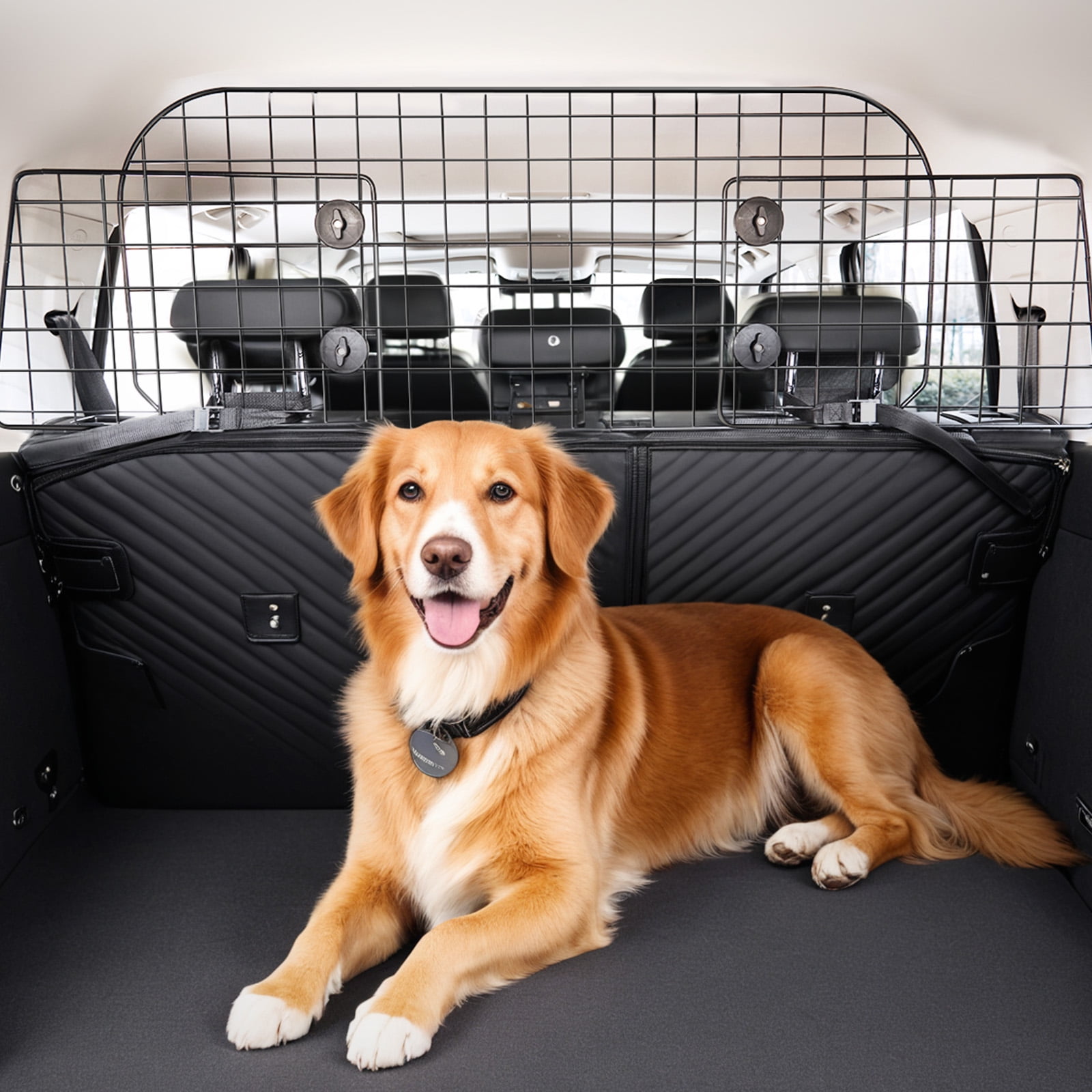 KFFKFF Dog Car Barriers , 35.4"-60.6" Modifiable Trunk Cargo Divider ...