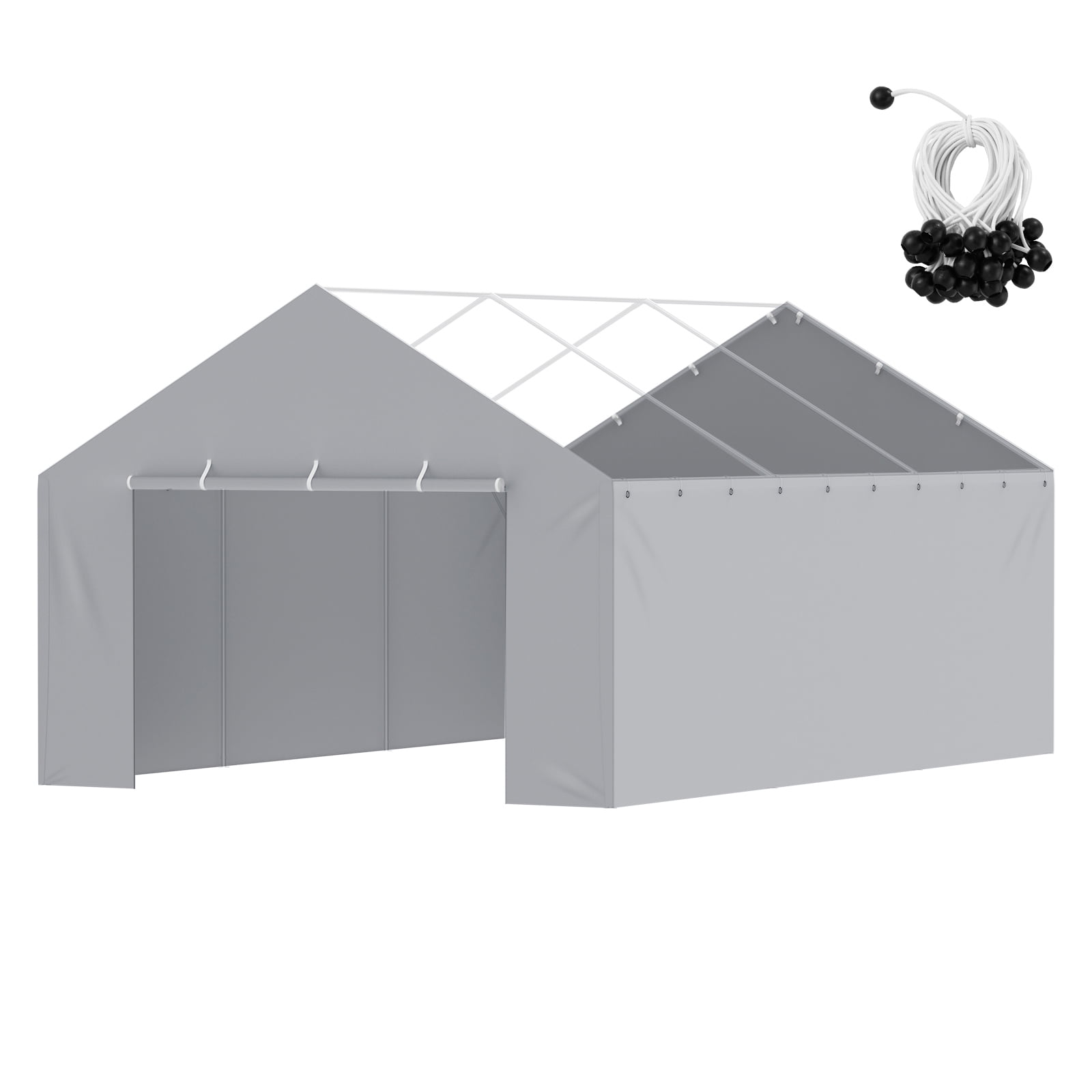 KFFKFF Canopy Cover for Carport Side Wall 13 x 20 ft, Sturdy Garage ...