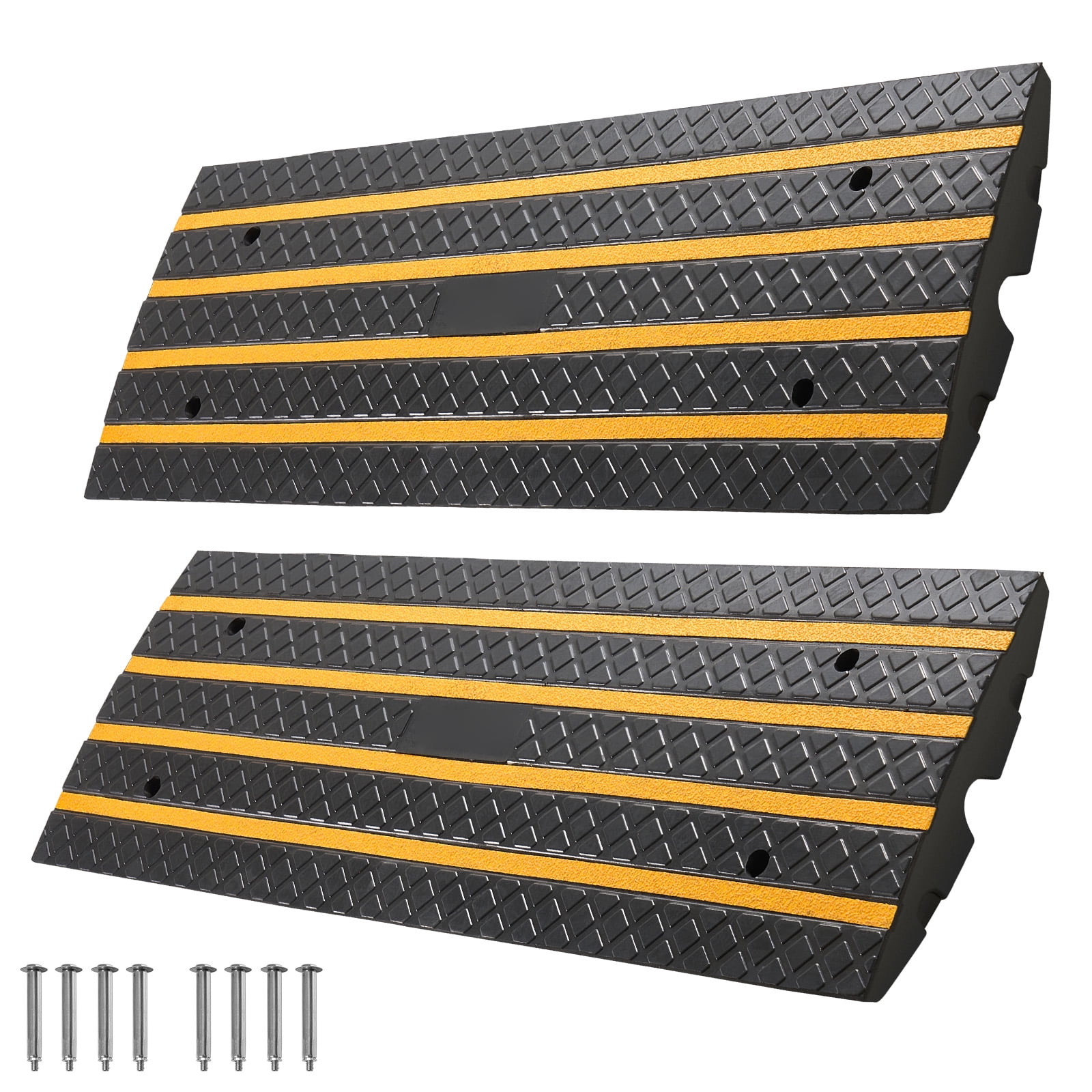 KFFKFF 488XVZ16 Heavy-Duty Rubber Driveway Curb Ramp 33069 lbs Load ...