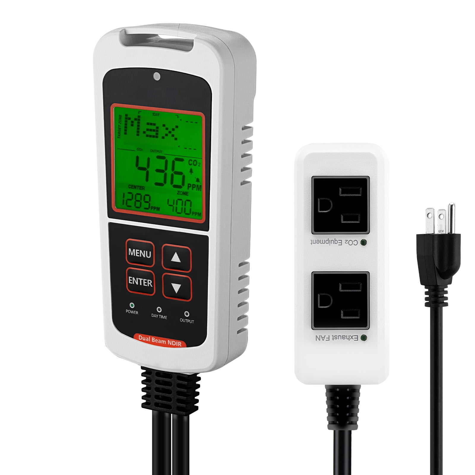 KFFKFF Carbon Dioxide Monitoring Controller with Dual Outlets, CO2 ...