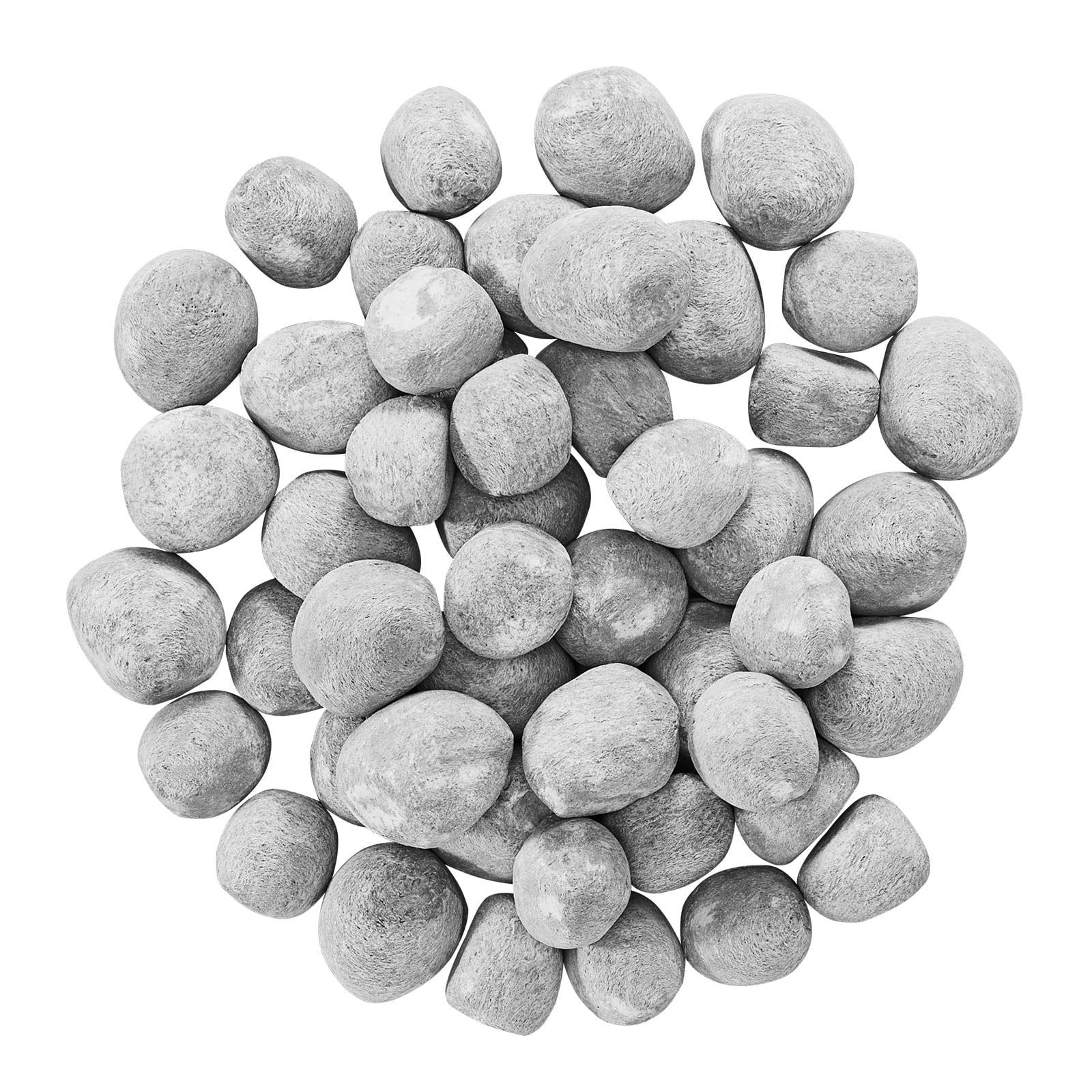 KFFKFF Ceramic Fire Pebble Stones, 2-3 inch 30 Pcs Lava Rocks, Reusable ...