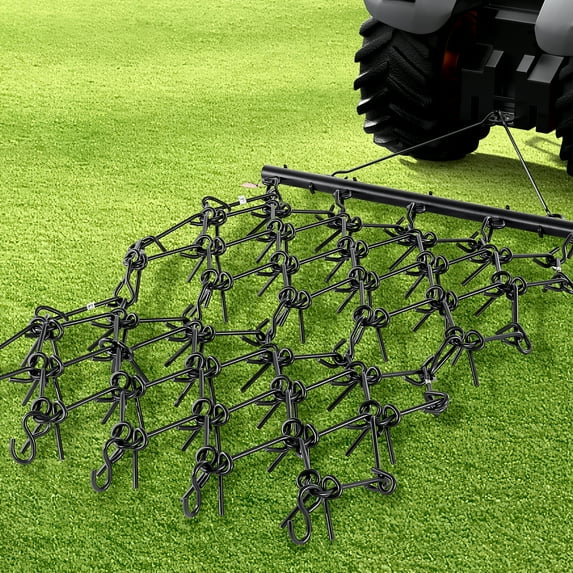 KFFKFF Chain Harrow, 4x4 ft, Robust Drag Harrow with 69 Pointed Teeth ...
