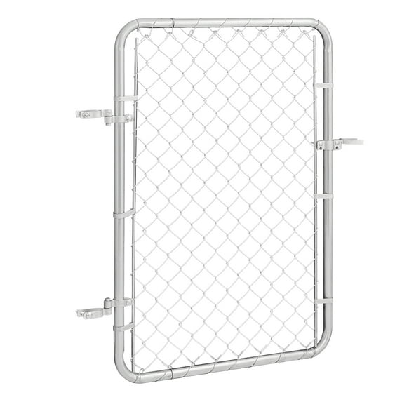 KFFKFF Chain-Linked Fence Gate 32 x 46 in, Adjustable Chain Link Fence ...