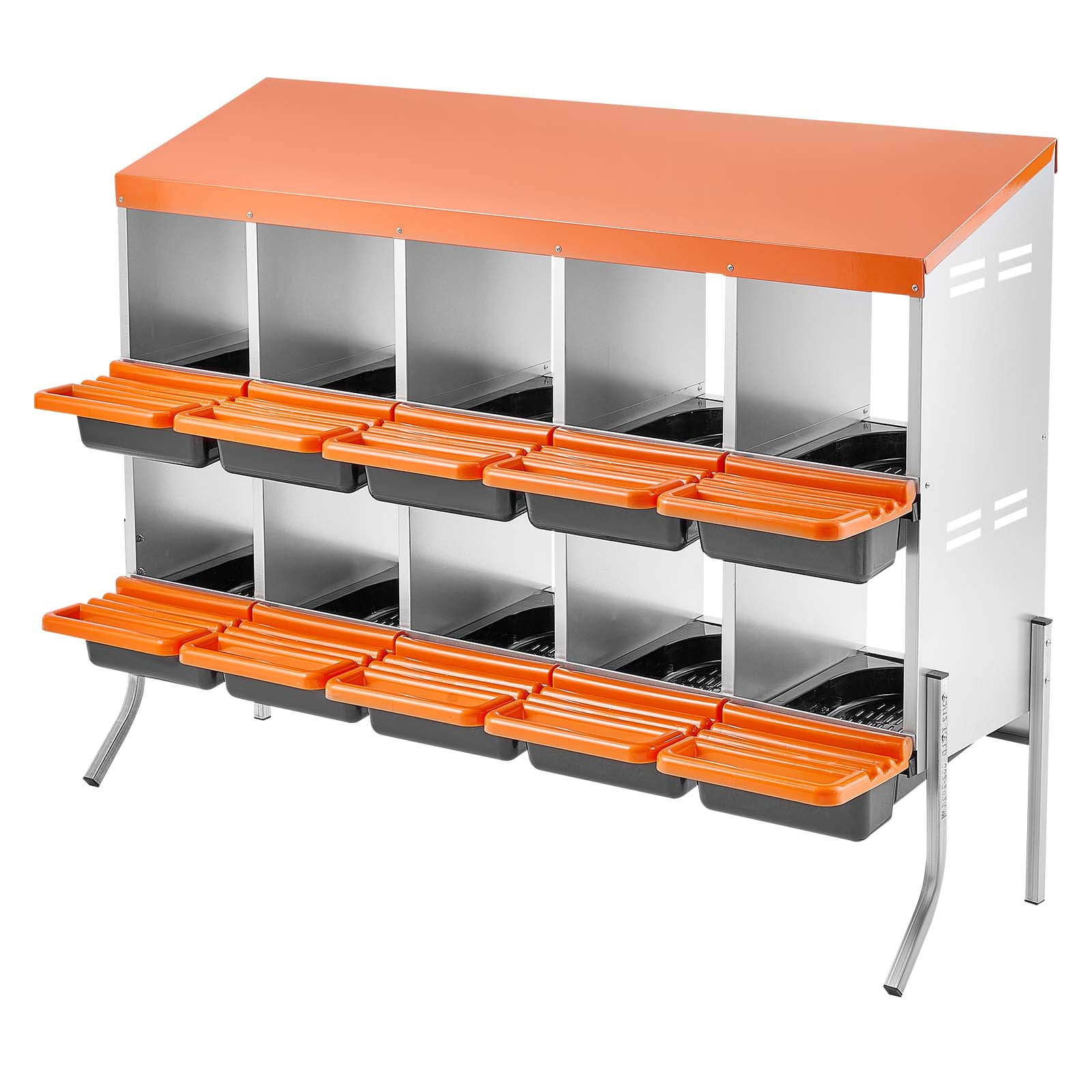 KFFKFF Chicken Nesting Boxes with 10 Compartments, Durable Support Legs ...