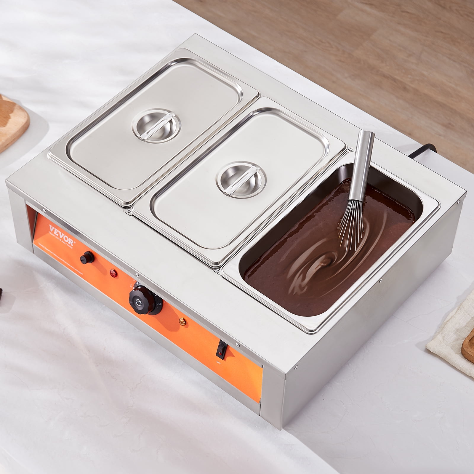 KFFKFF Chocolate Tempering Machine Chocolate Melting Pot 26.5 Lbs 3 ...