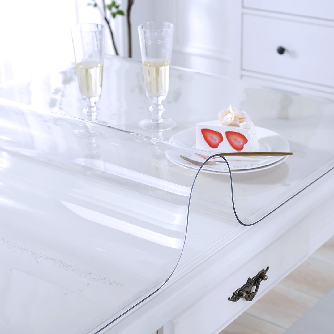 KFFKFF Clear Desk Cover Protector, 36 x 60 inch, Rectangle Waterproof ...