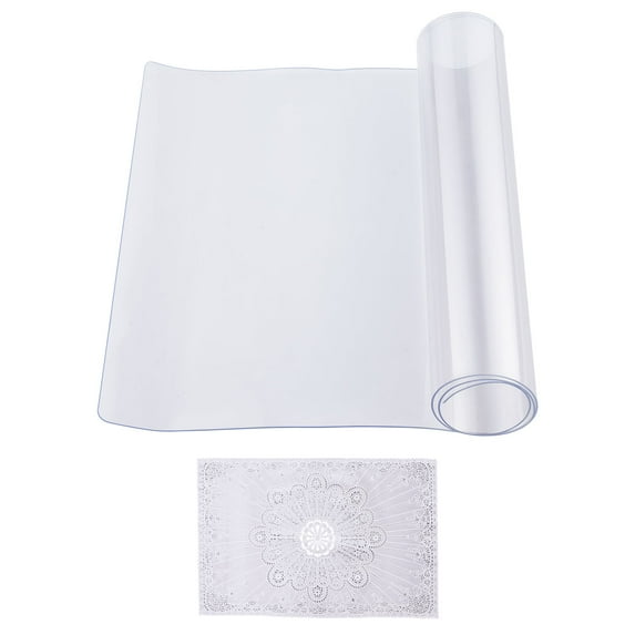 KFFKFF Clear PVC Desk Protector, 14 x 24 Inch, 1.5 mm Thickness ...