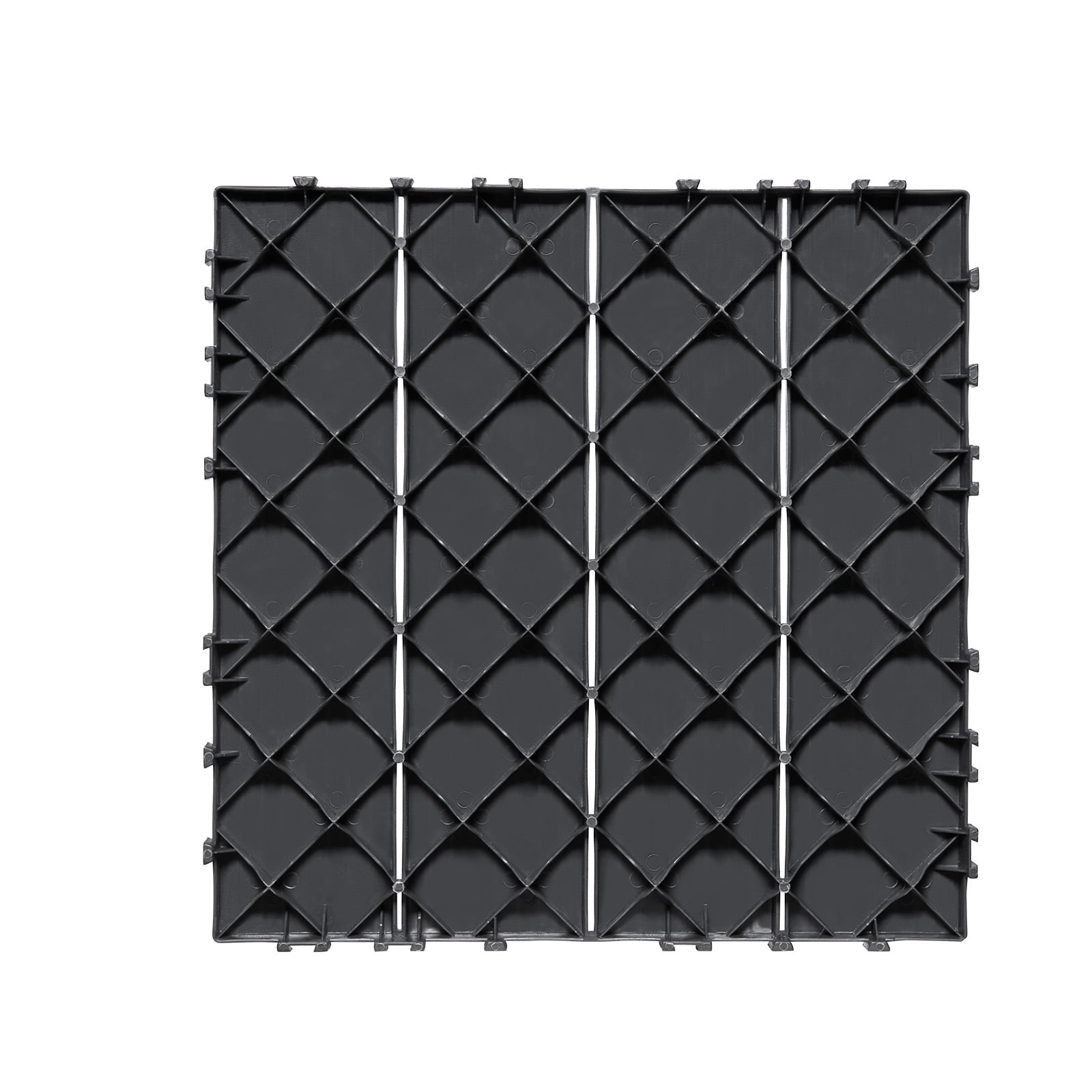 KFFKFF Click-Together Deck Tiles, Set of 10, 12"x12" Covering 10 sq. ft ...