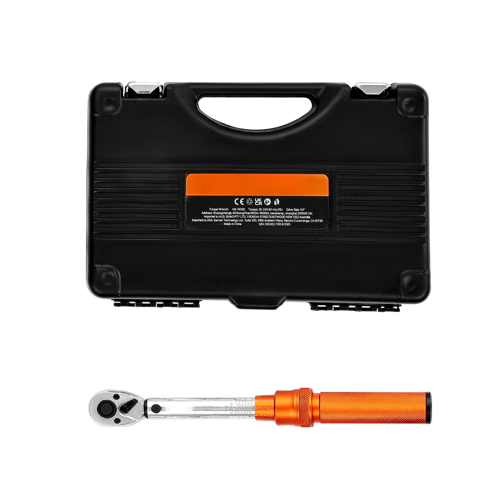 KFFKFF Click Torque Wrench Set, 1/4-Inch Drive, 20-240 lbf-in / 2.3-27. ...