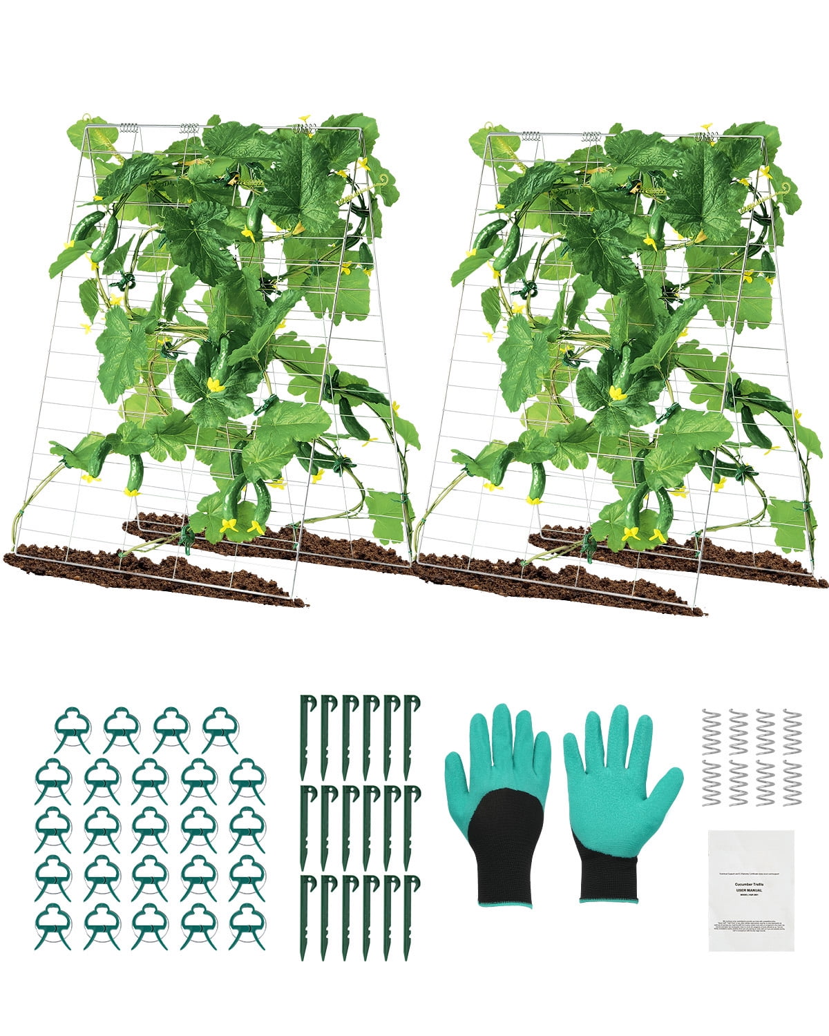 KFFKFF Climbing Plant Support, 35" x 55" Collapsible Framework with ...