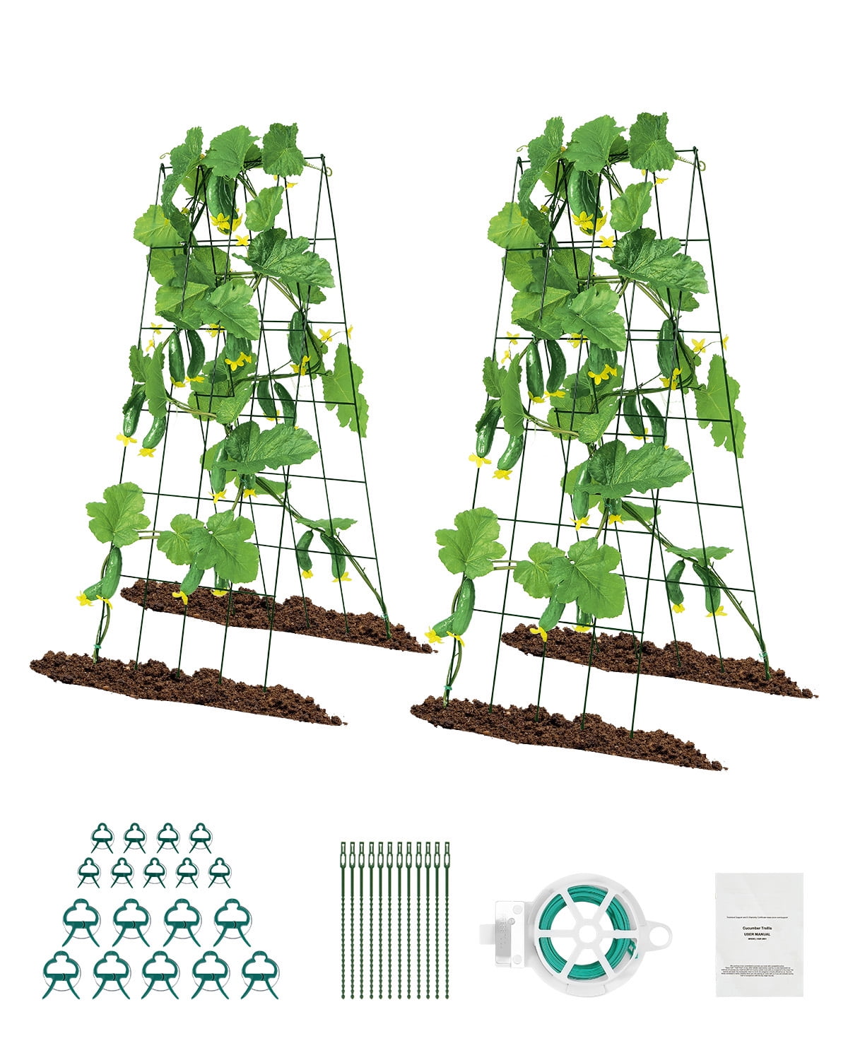 KFFKFF Climbing Plant Support, 39" H x 32" W Collapsible Framework with ...