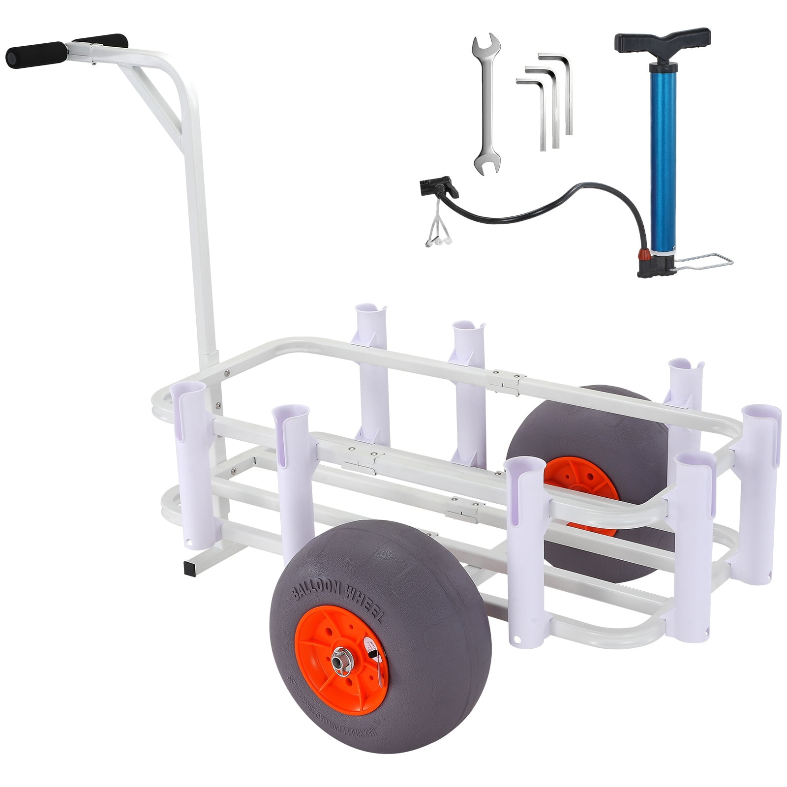 KFFKFF Coastal Fishing Trolley, Supports up to 300 lbs, Marine and ...